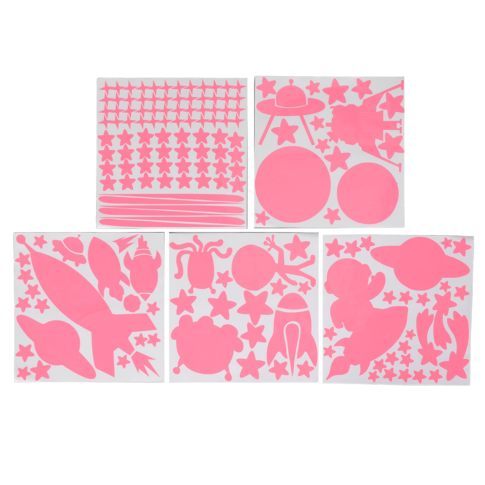184 Pcs Glow In The Dark Stickers Space Ship Theme Self Adhesive ...