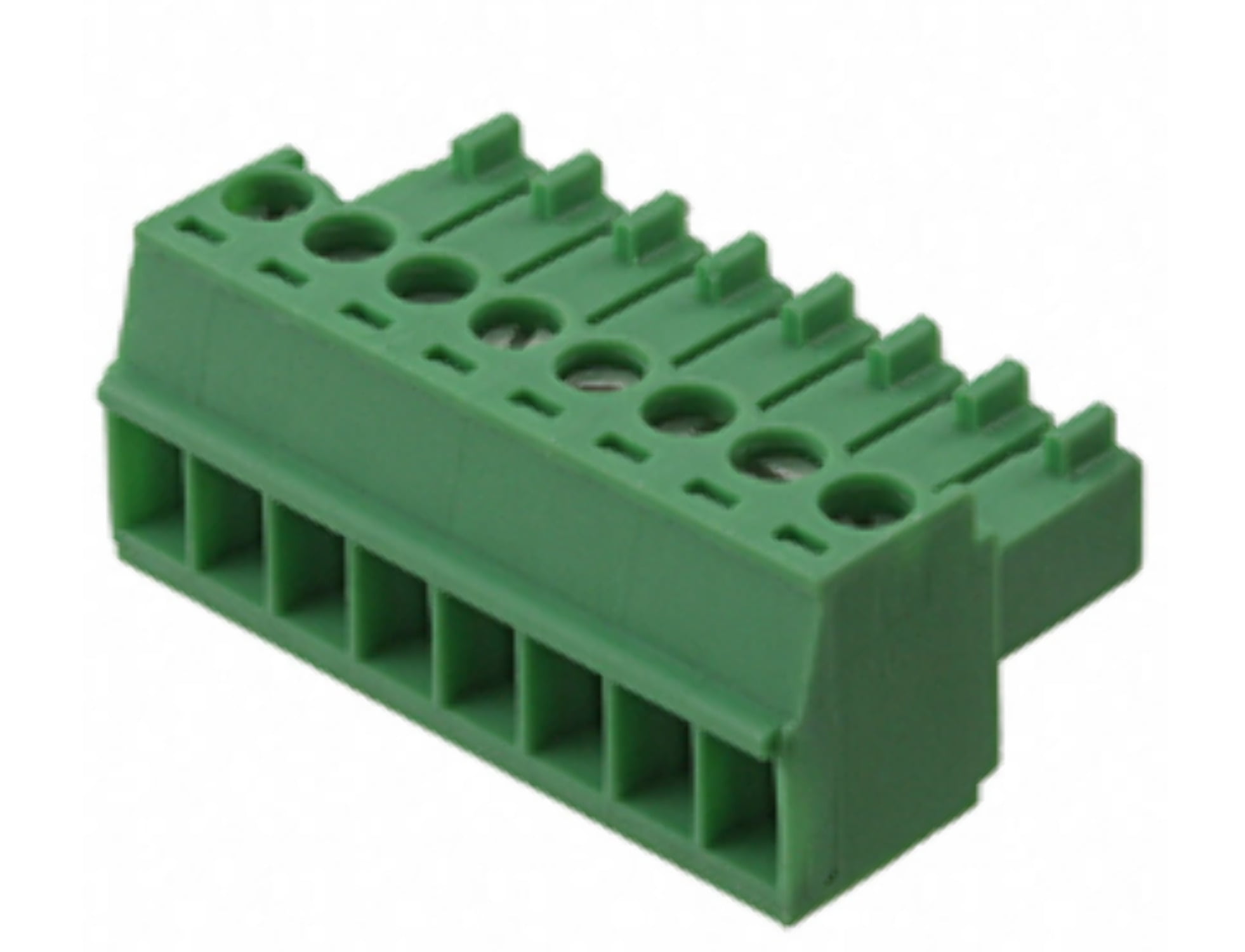 1840421 Connector 8 Position Terminal Block Plug, Female Sockets 0.138 ...