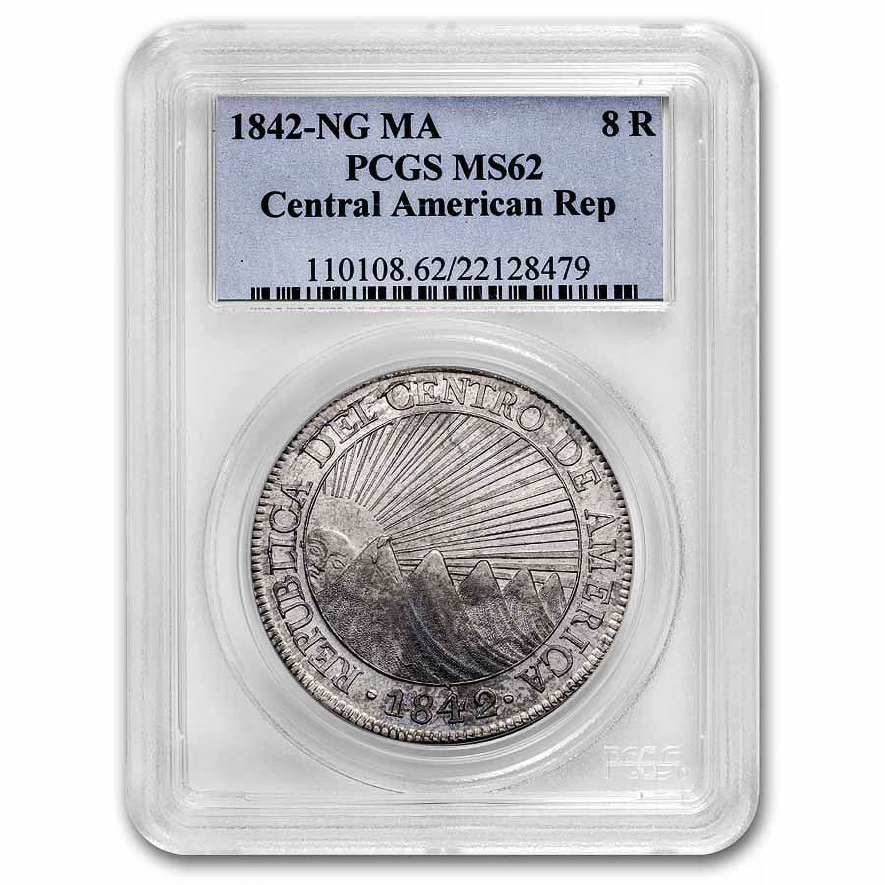 1842-NG MA Central American Republic 8 Reales MS-62 PCGS - Walmart.com
