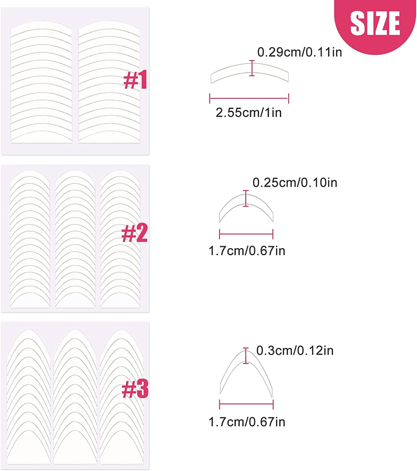 1845 Pieces 3 Designs French Manicure Nail Art Stickers, French Nail ...