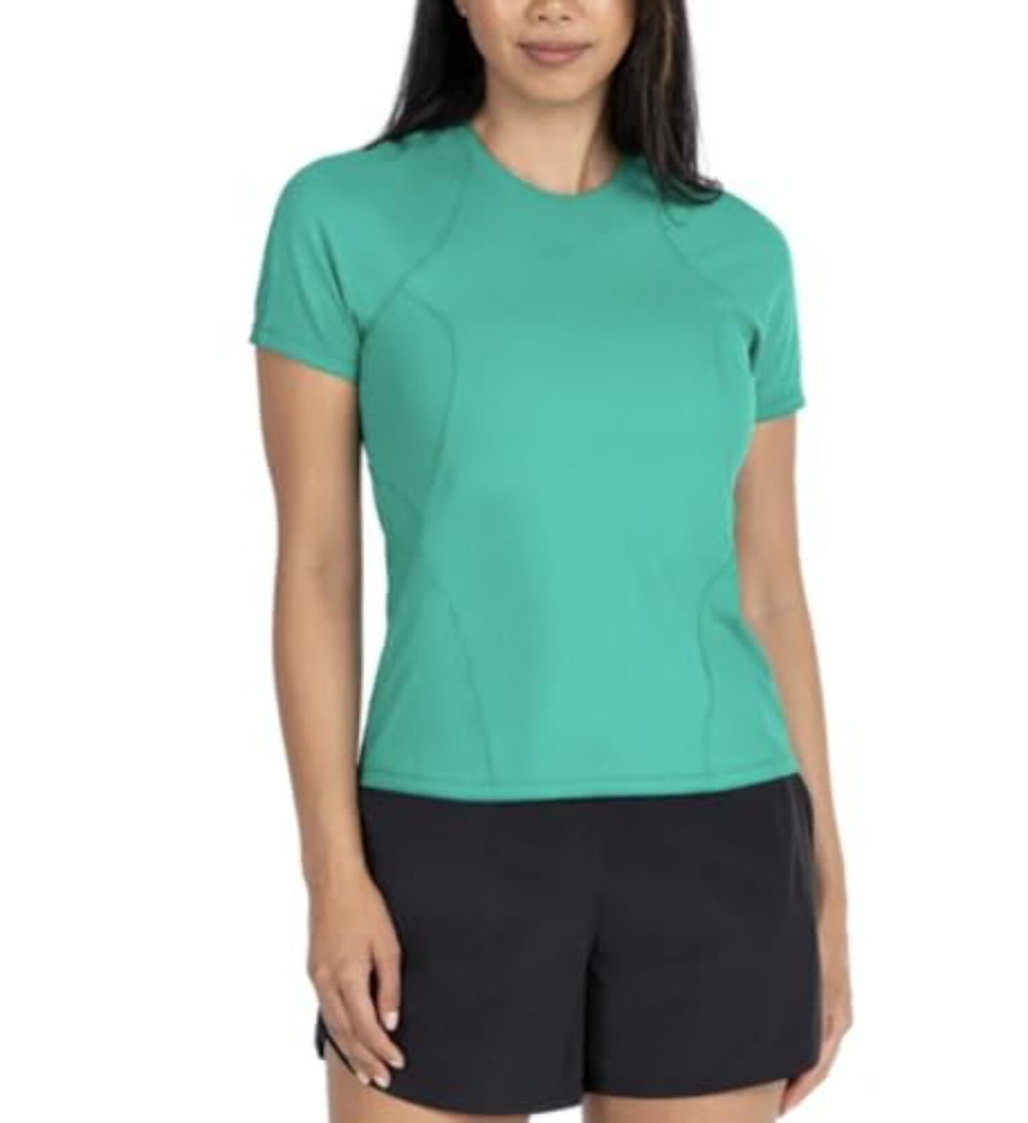 1849684 Spyder Active Women's UPF 50 Ribbed Short Sleeve Tee Shirt (US ...