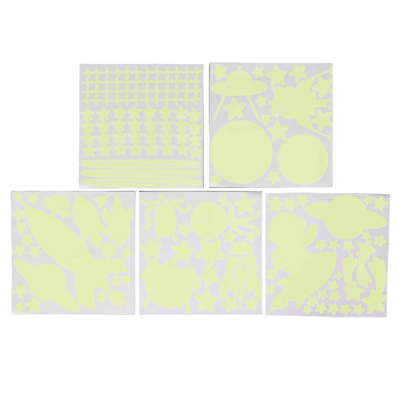 184pcs Glow in The Dark Stickers Space Ship Theme Self Adhesive Glowing ...