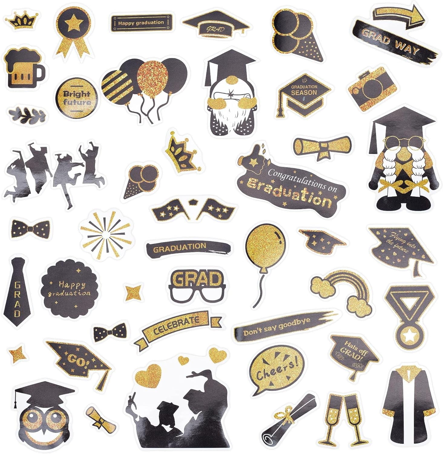 184pcs Graduation Theme Stickers Self-Adhesive Envelope Sealing Label ...