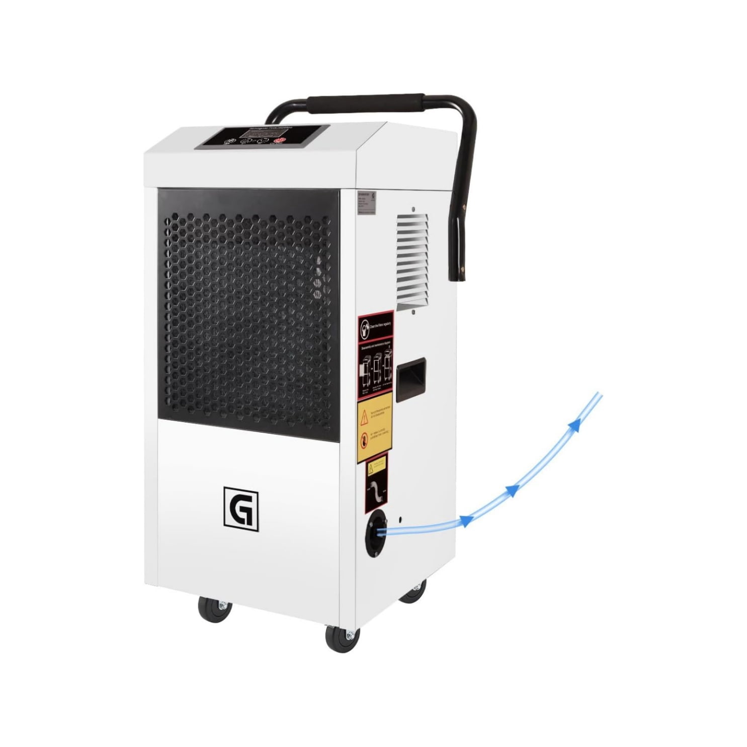 185 Pints Commercial Dehumidifier With Pump and Drain Hose, for Large ...