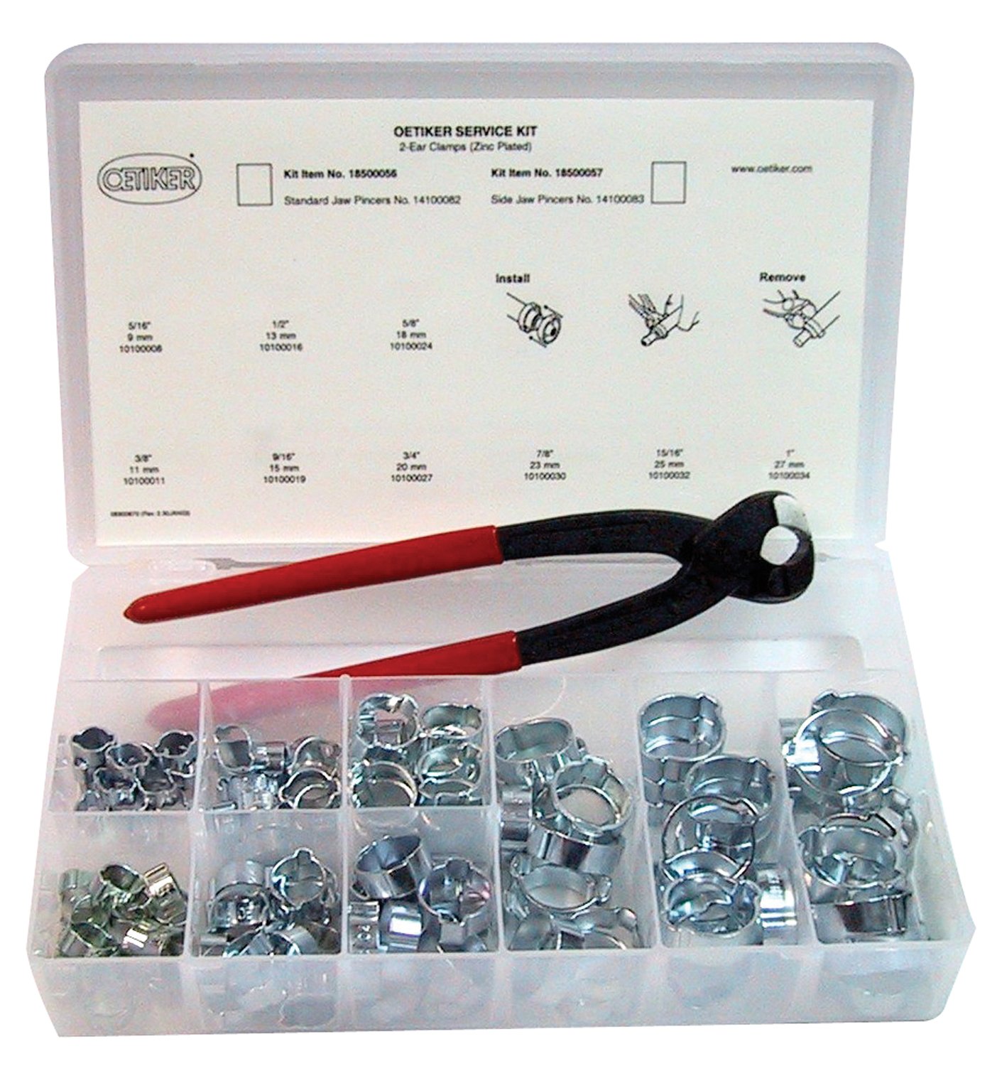 18500056 Service Kit (2-Ear Clamps, zinc plated with standard jaw ...