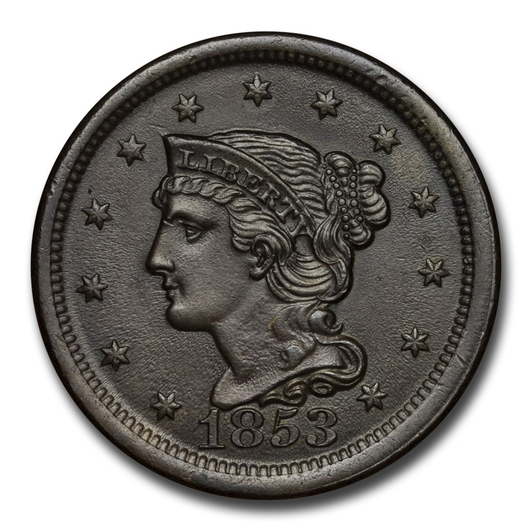 1853 Large Cent BU (Brown) - Walmart.com
