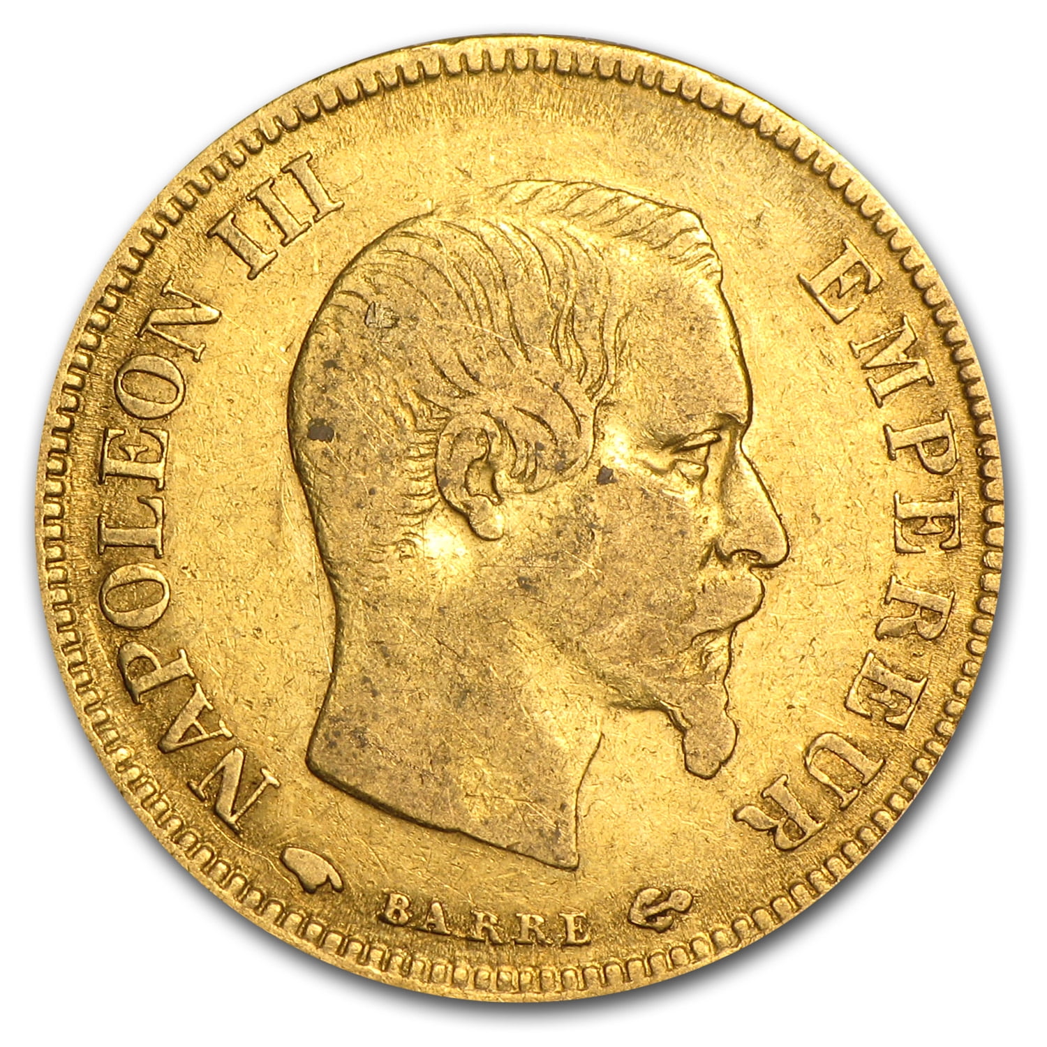 1854-1860 France Gold 10 Francs Napoleon III Avg Circ - Walmart.com