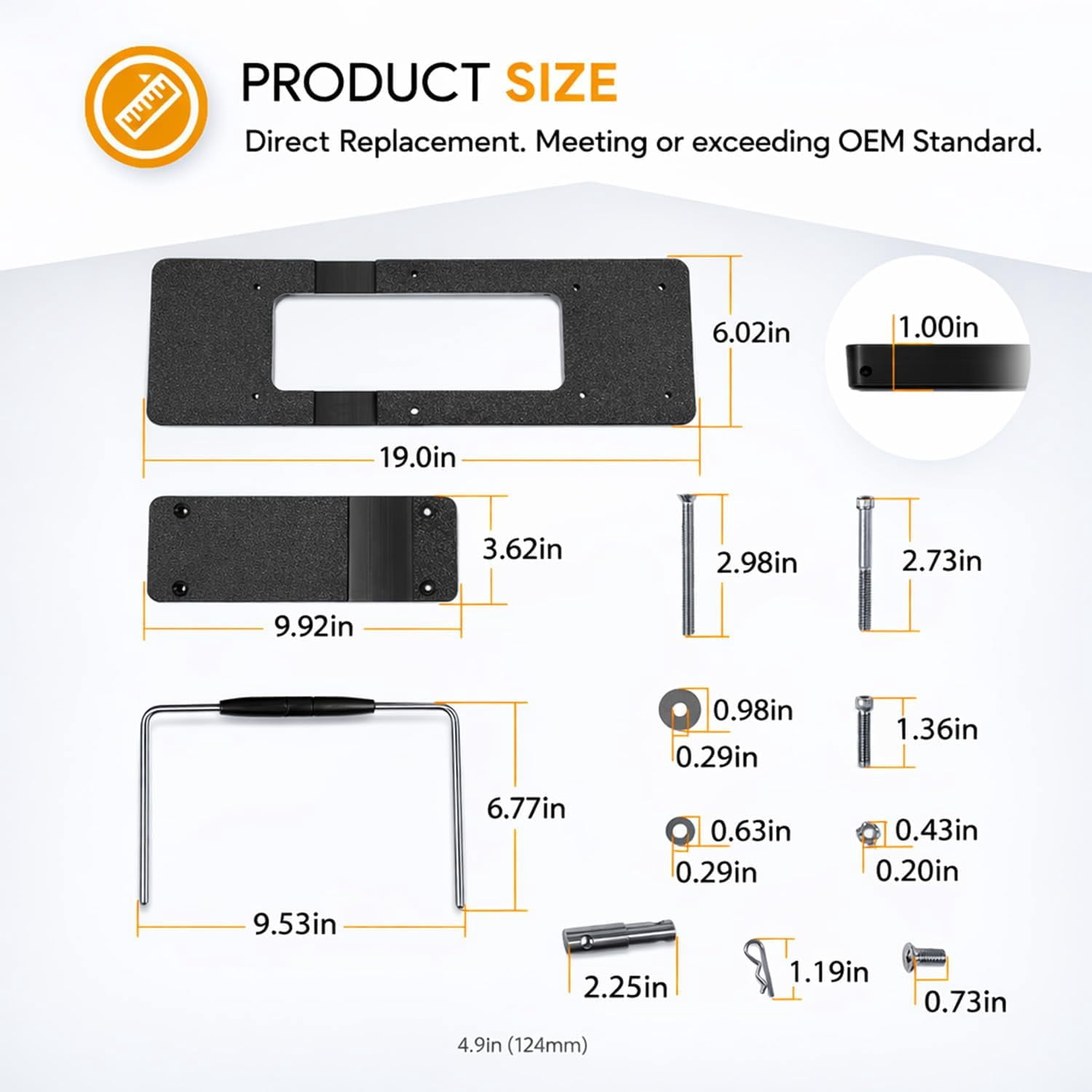 1854023 MKA-23 for Minn Kota Quick Release Bracket Fits Ultrex Fortrex ...