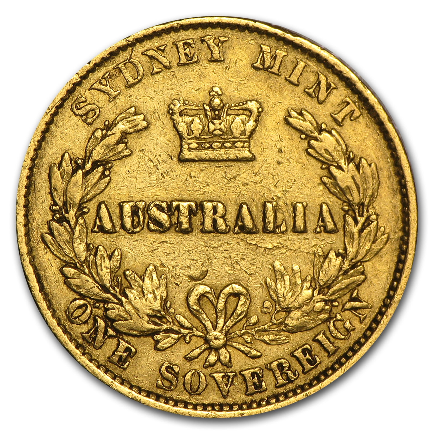 1857-1870 Australia Gold Sovereign Victoria Sydney Mint Avg Circ ...