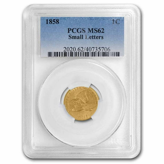 1858 Flying Eagle Cent Small Letters MS-62 PCGS - Walmart.com