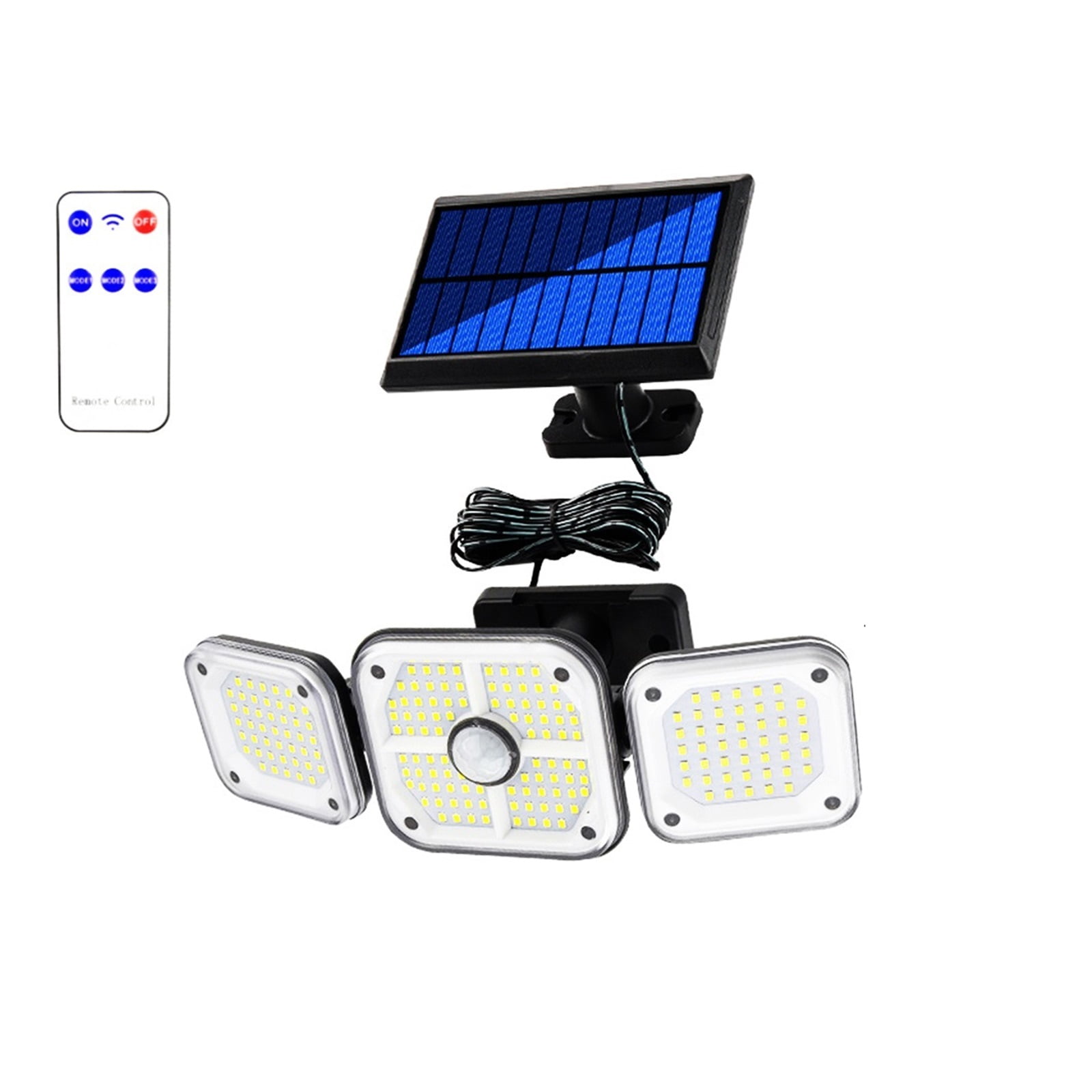 186/278/333 LED Solar Lamp Outdoor 4 Heads Security Flood Light ...