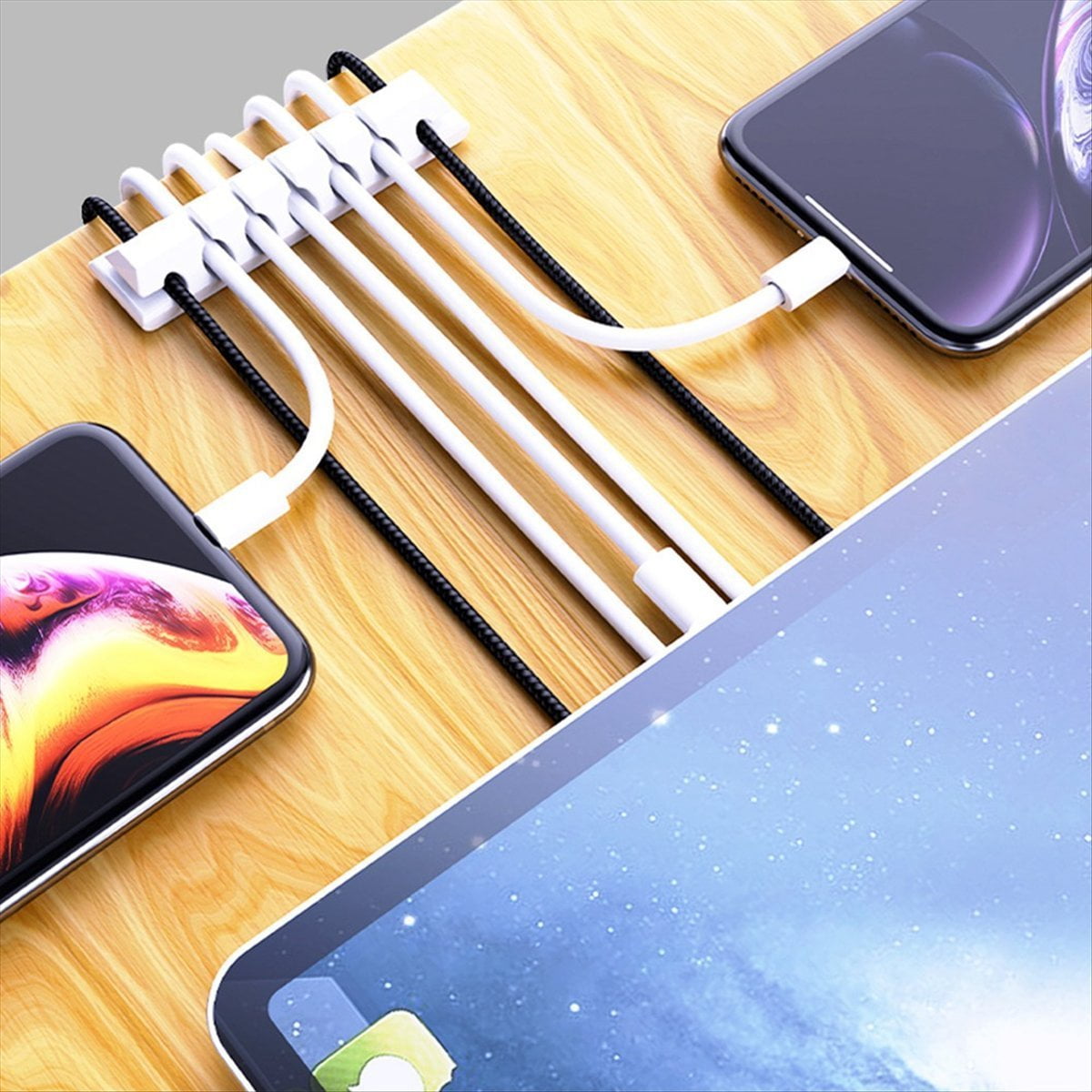 186 PCS Cable Organizer Kit with Cable Holder Wire Organizer Sleeve ...