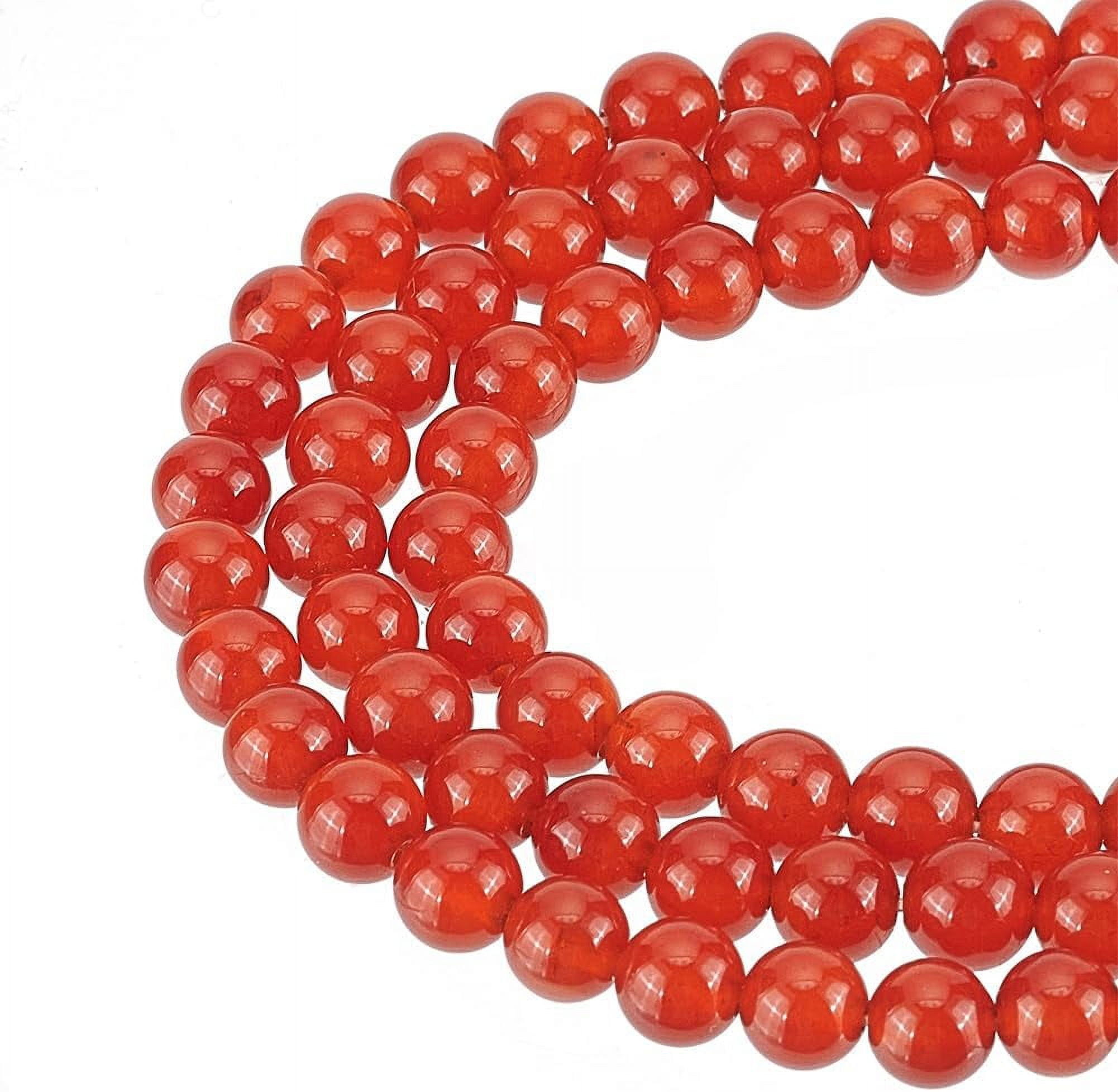 186 Pcs Natural Carnelian Beads 6mm Dyed and Heated Round Red Gemstone ...