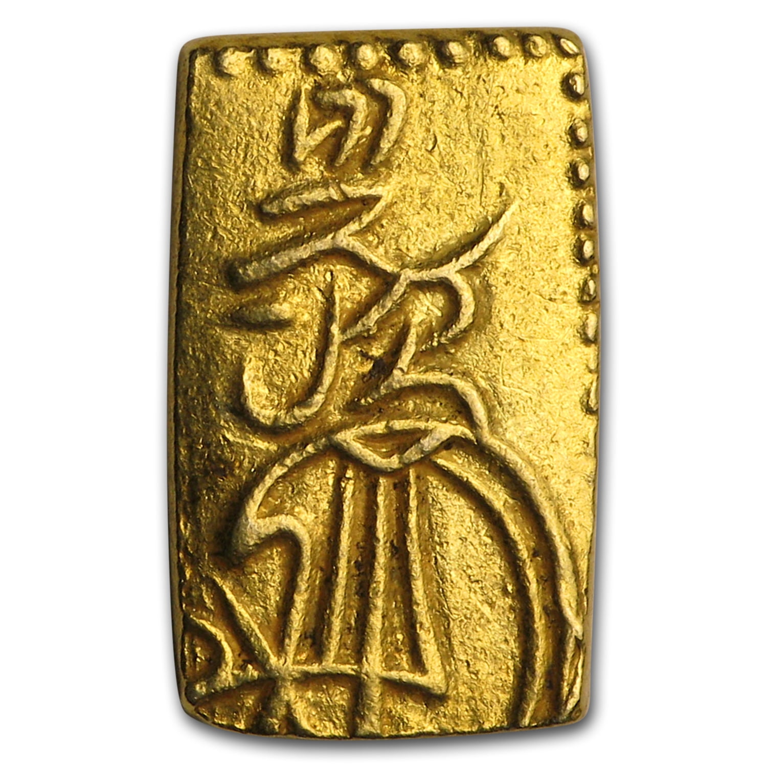 1860-1869 Japanese 2 Shu Gold/Silver Rectangular Coin, Extra Fine ...