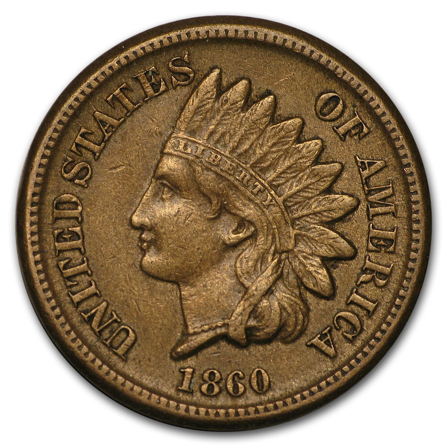 1860 Indian Head Cent XF - Walmart.com
