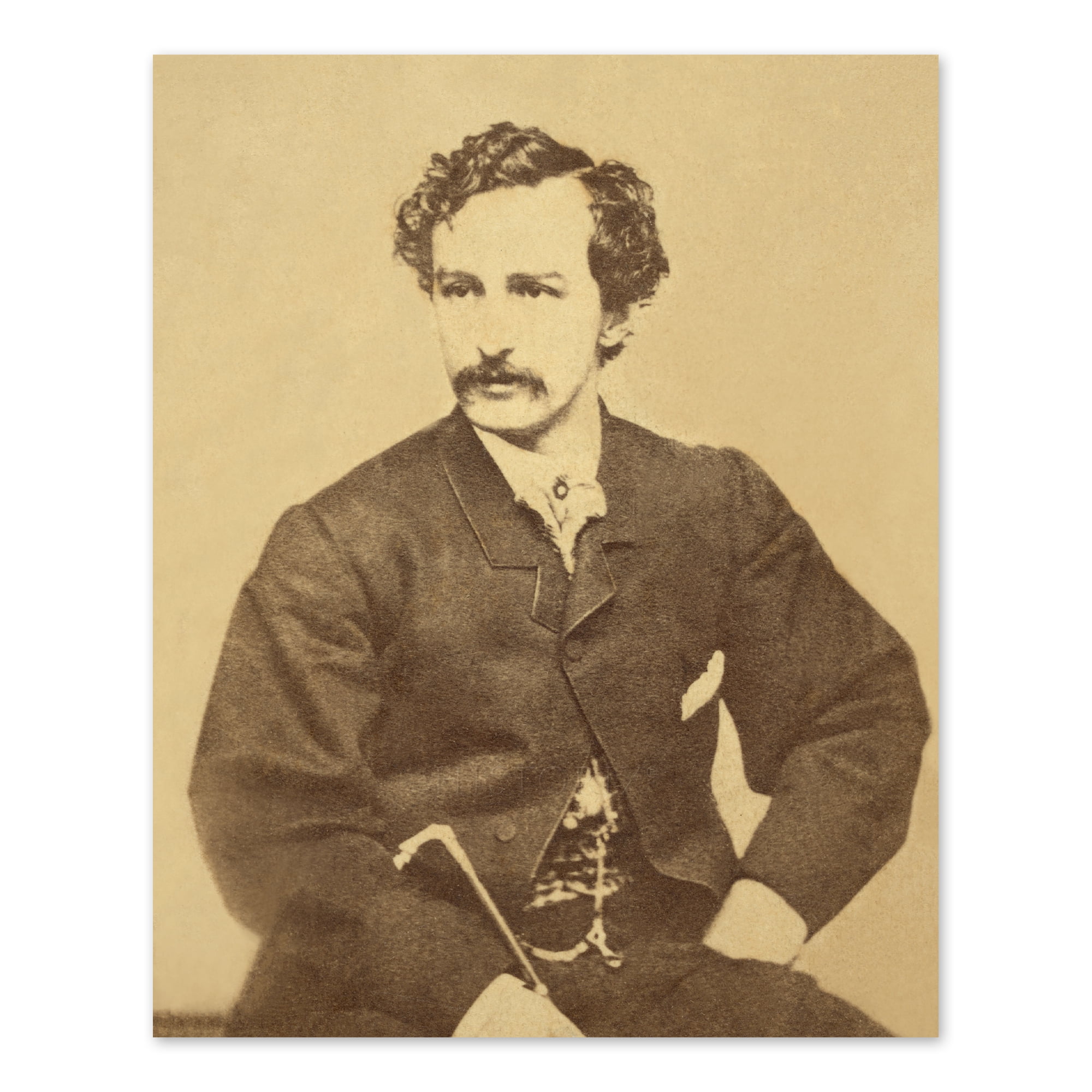 1860 John Wilkes Booth Photo Print - 8x10 Inch Vintage Portrait Photo ...