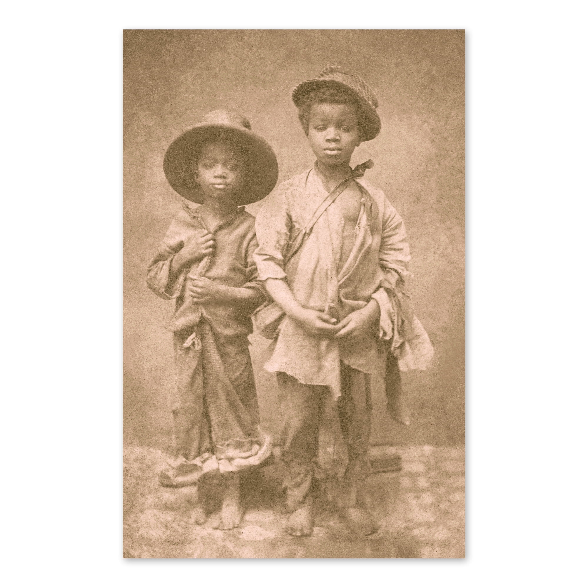 1860 Two African American Boys Photo Print - 11x17 Inch Vintage Photo ...