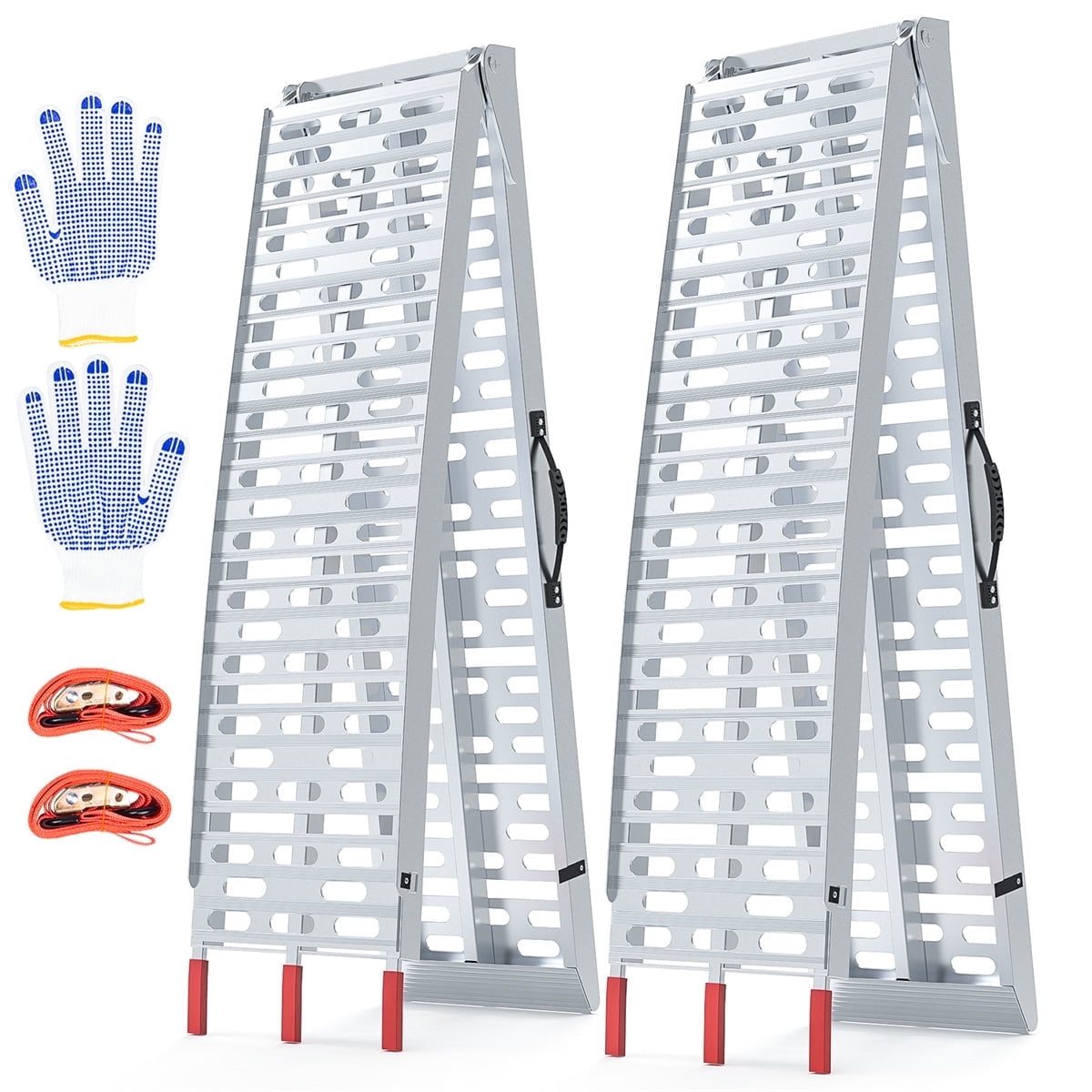 1860lb Capacity Truck Ramps, Aluminum Folding Loading Ramps for Car ...
