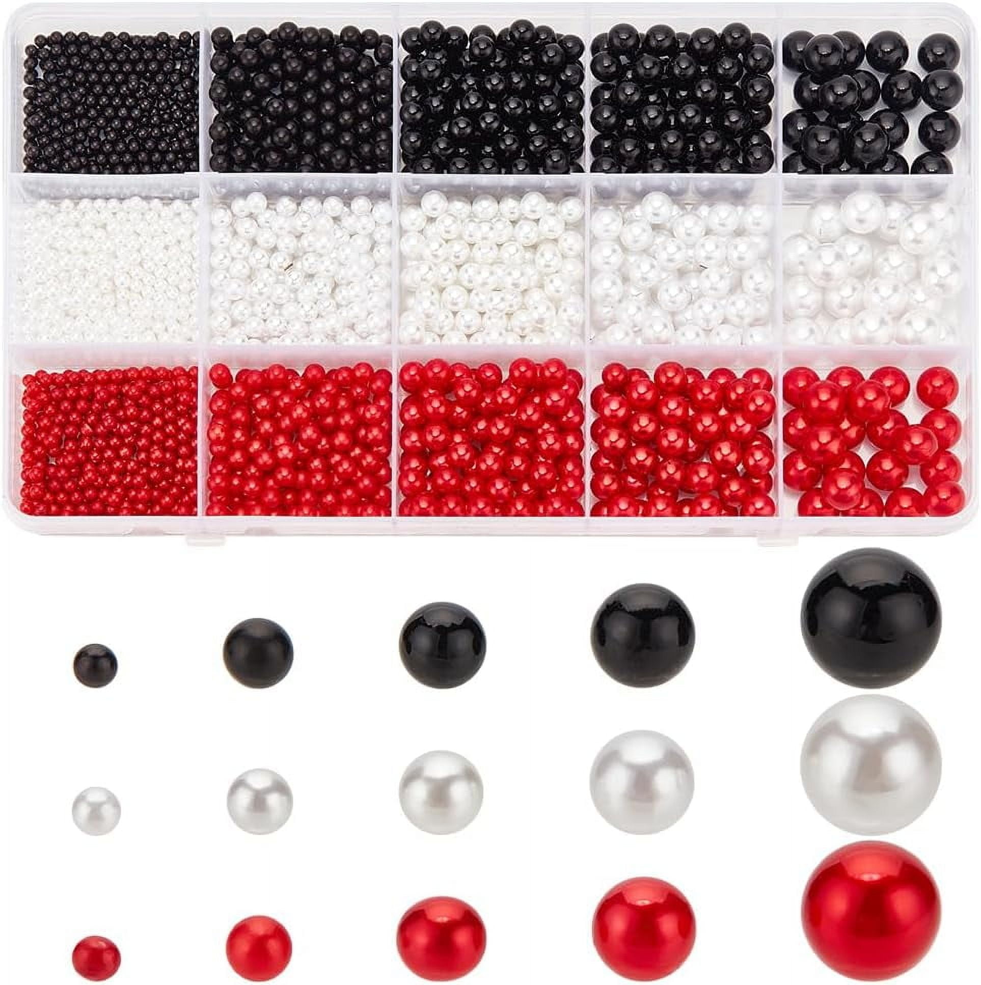 1860pcs 5 Sizes Vase Filler Pearls Undrilled Pearl Beads 2.5/4/5/6/8mm ...