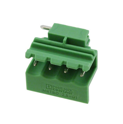 1861060 Connector 4 Position Terminal Block Header, Male Pins, Shrouded ...