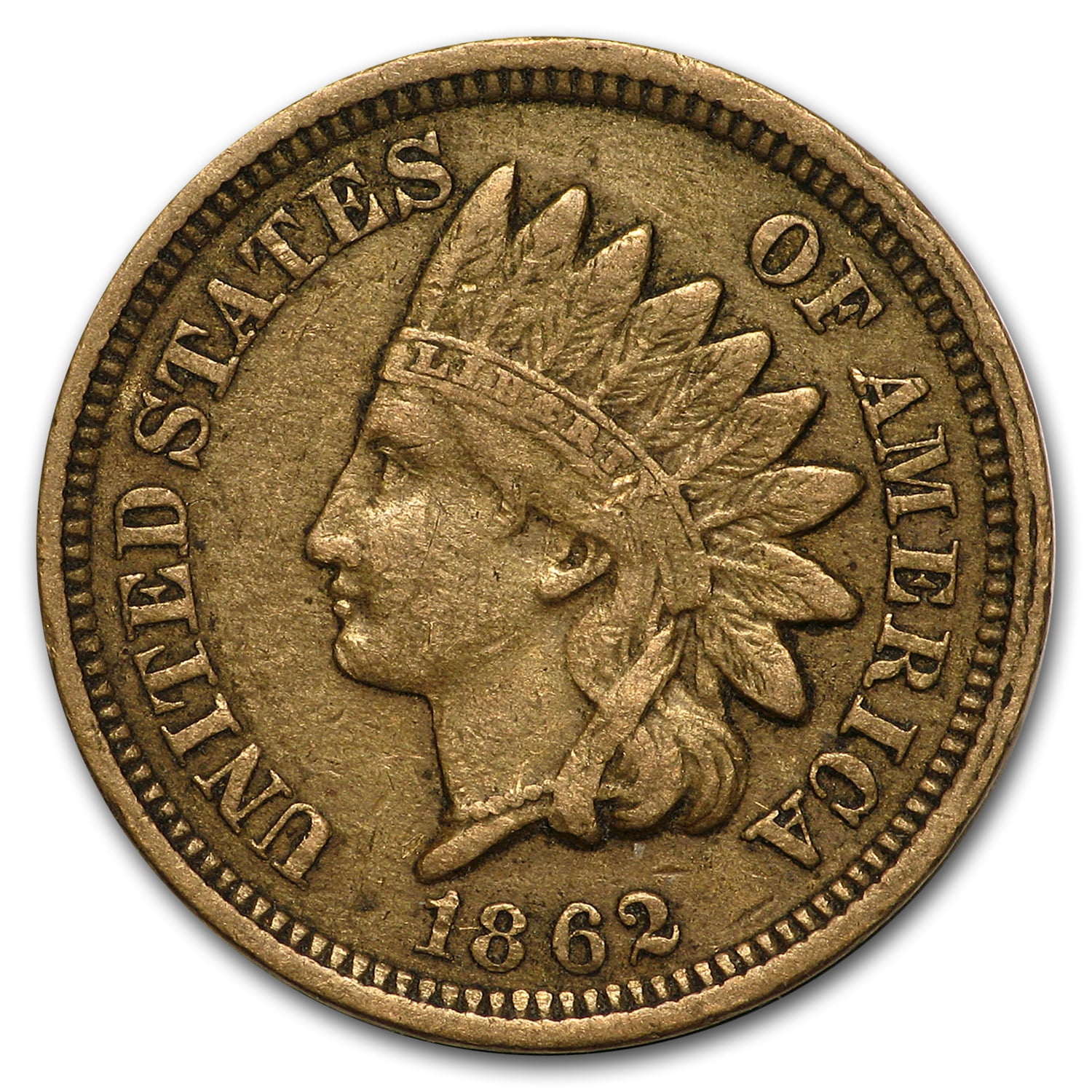 1862 Indian Head Cent VF - Walmart.com
