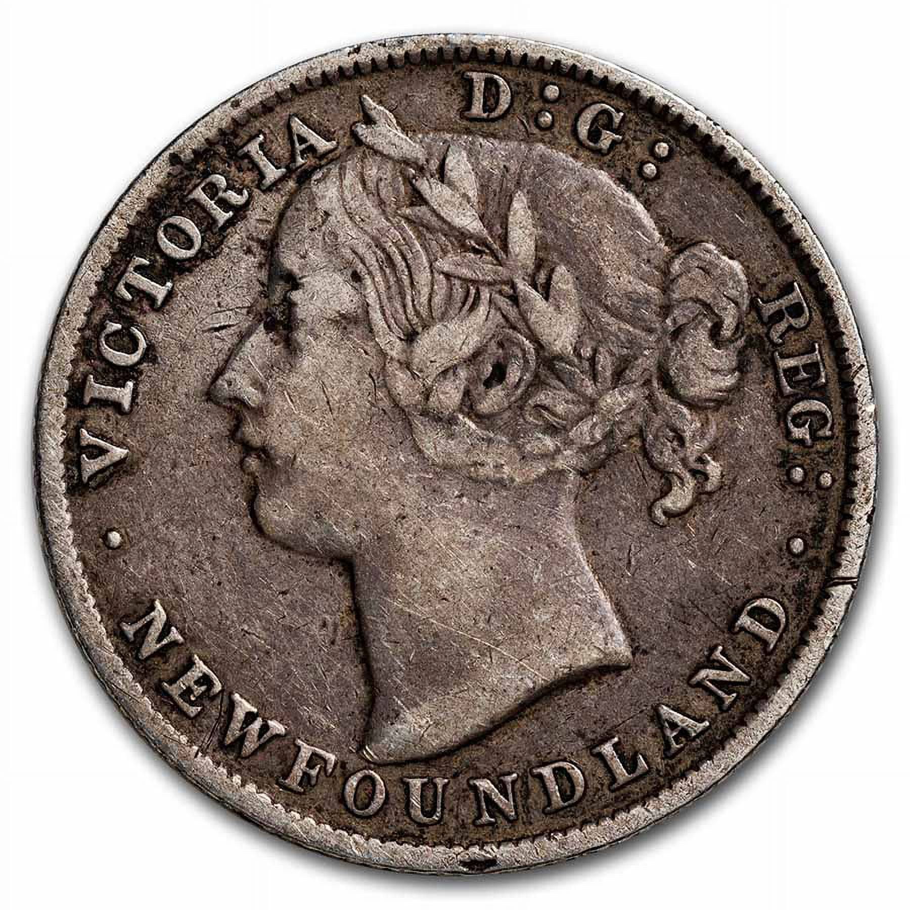 1865-1900 Newfoundland Silver 20 Cents Victoria Avg Circ - Walmart.com