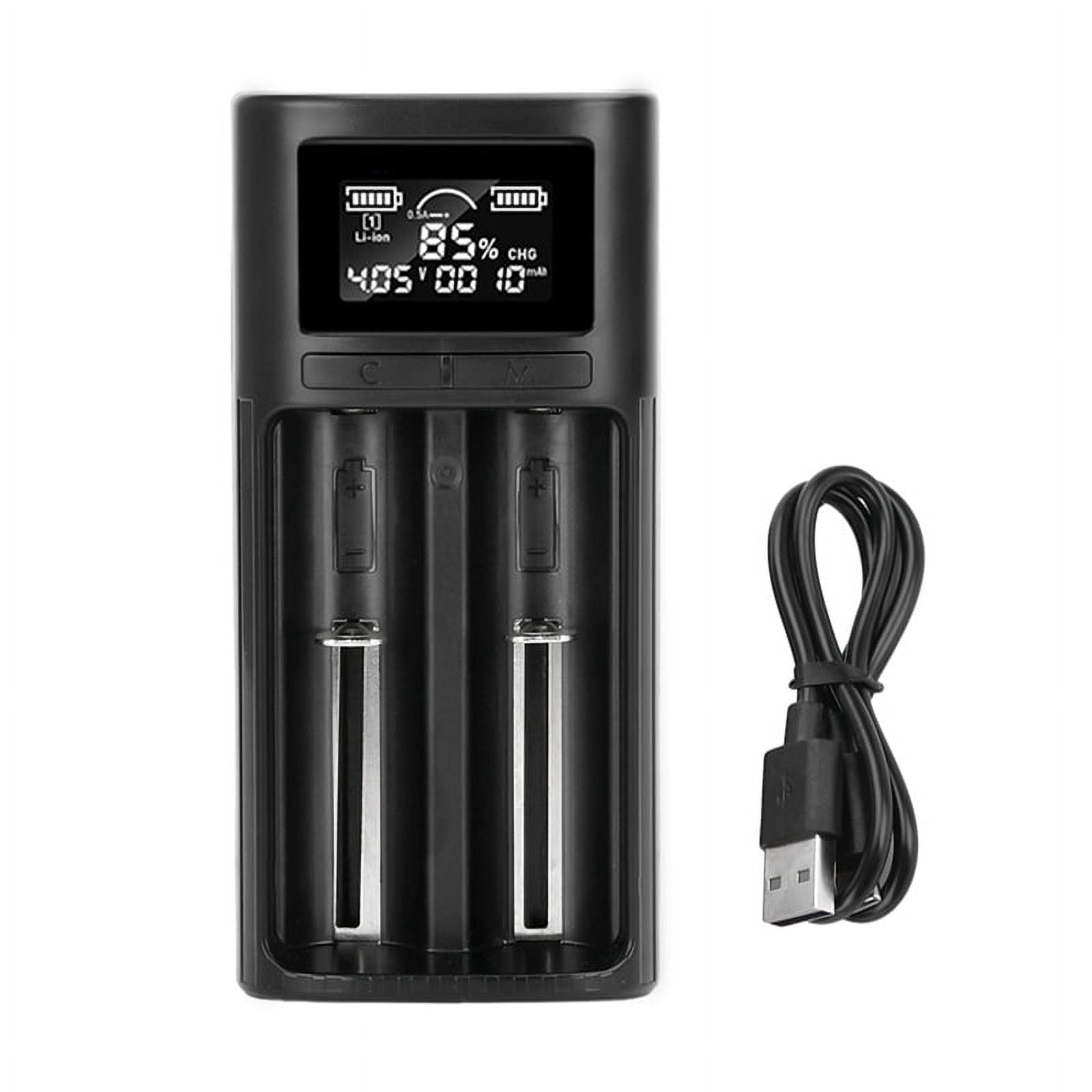 18650 21700 Li Ion Battery Charger LCD LCD Display Intelligent Digital ...