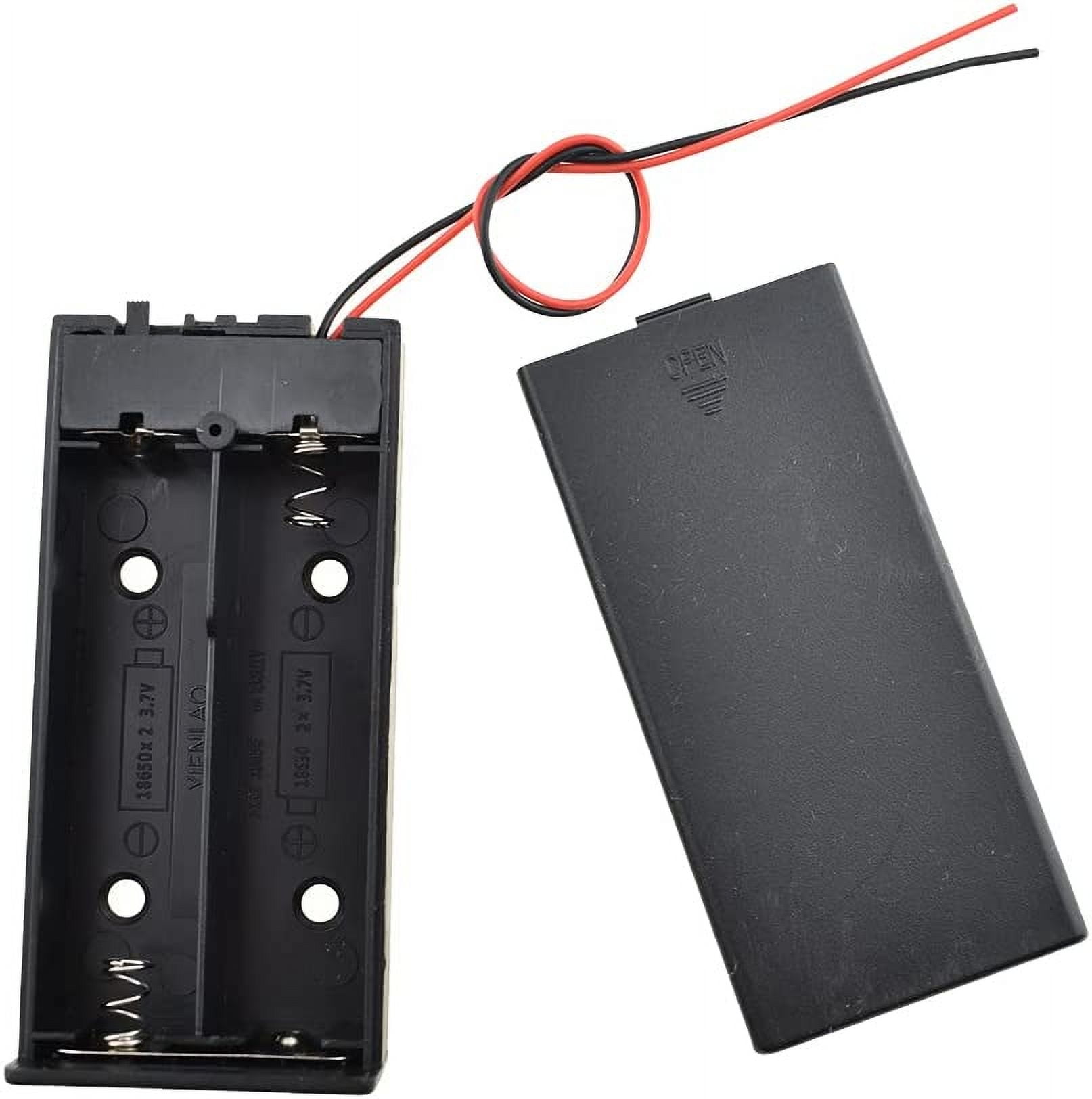 18650 Battery Holder Bundle with Wire Sturdy Cover Flexible Springs ...