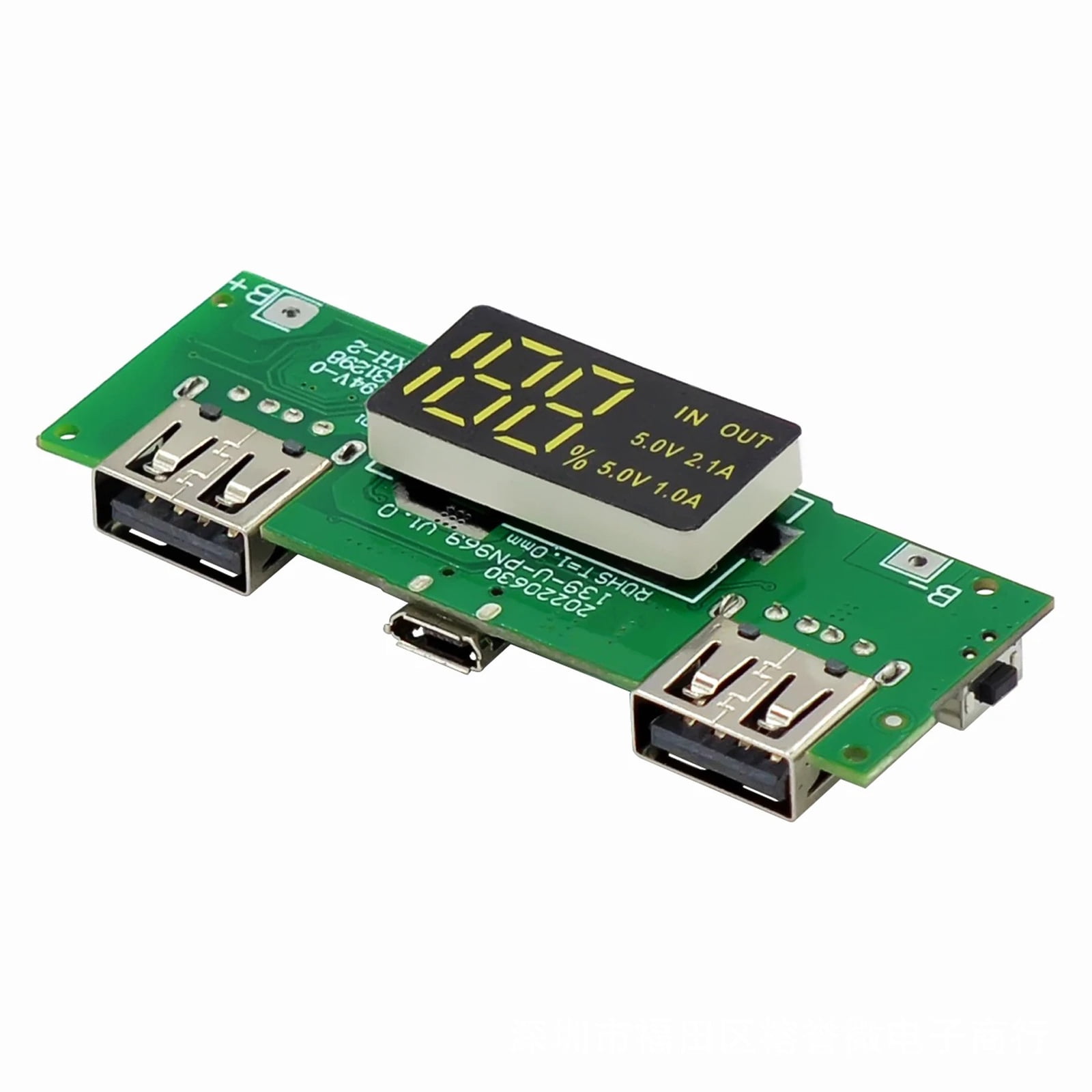 18650 Mobile Power Charging Board Double USB Output 5V 2A 1A/5V 2.4A ...
