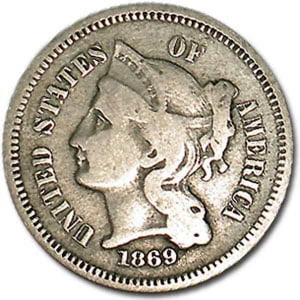1869 3 Cent Nickel Fine - Walmart.com