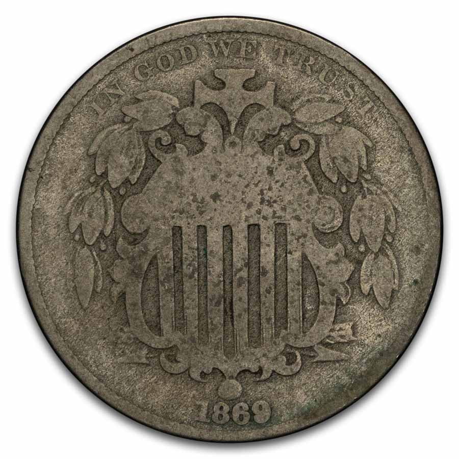 1869 Shield Nickel Good - Walmart.com