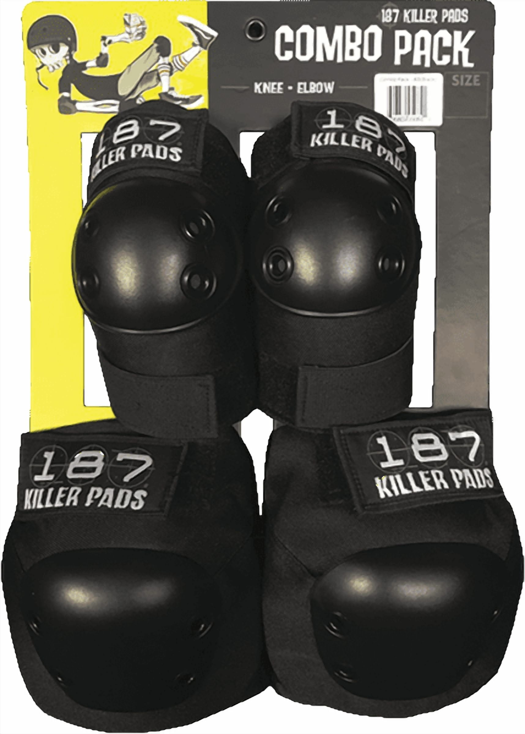 187 Combo Pack Knee/Elbow Pad Set L/Xl-Black - Walmart.com