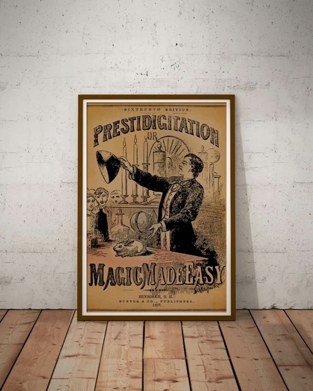 1870 Prestidigitation Magic Poster - Magician - Illusions Art Home ...