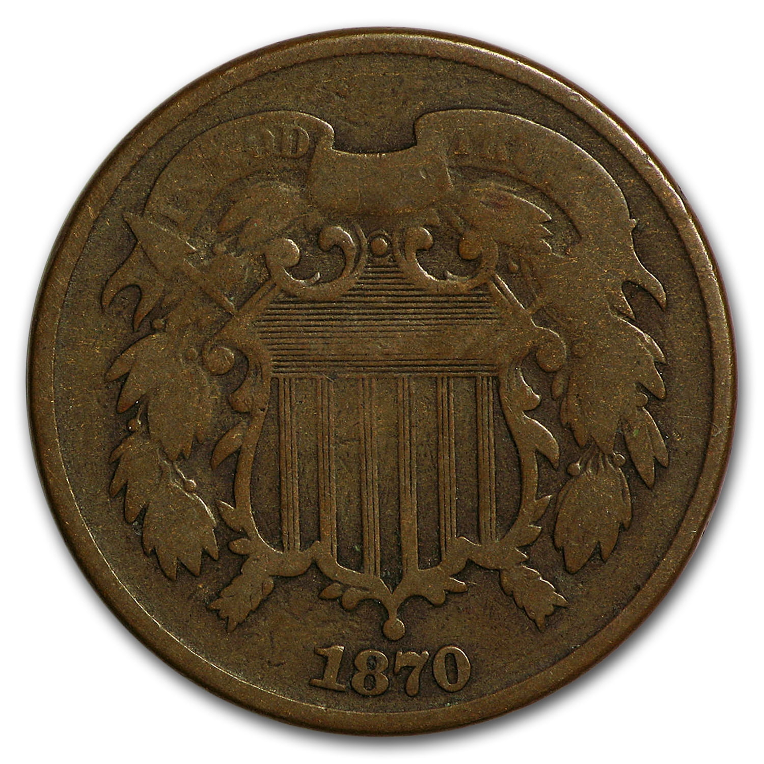 1870 Two Cent Piece VG - Walmart.com