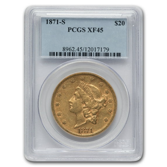 1871-S $20 Liberty Gold Double Eagle XF-45 PCGS - Walmart.com