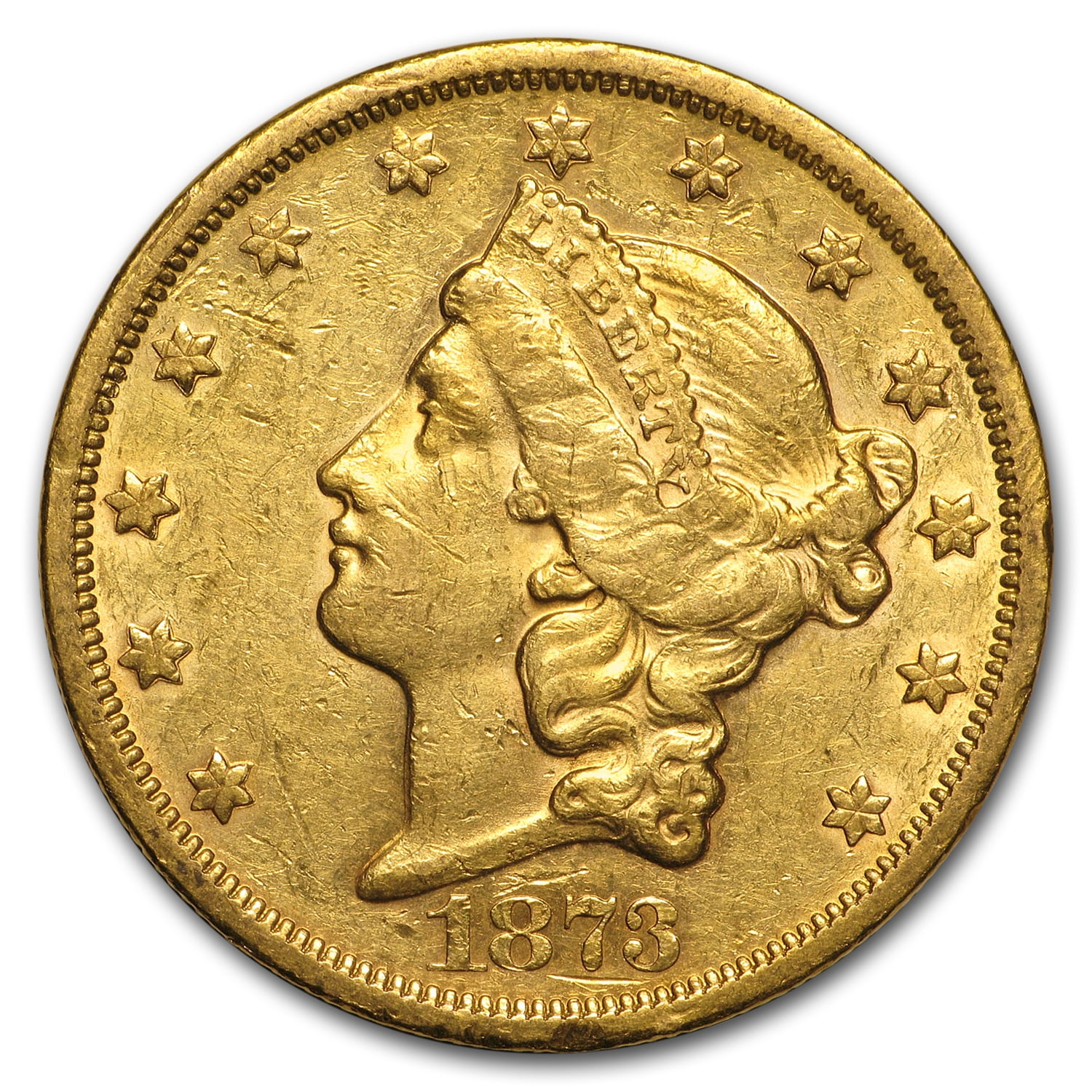 1873-S $20 Liberty Gold Double Eagle Closed 3 AU - Walmart.com