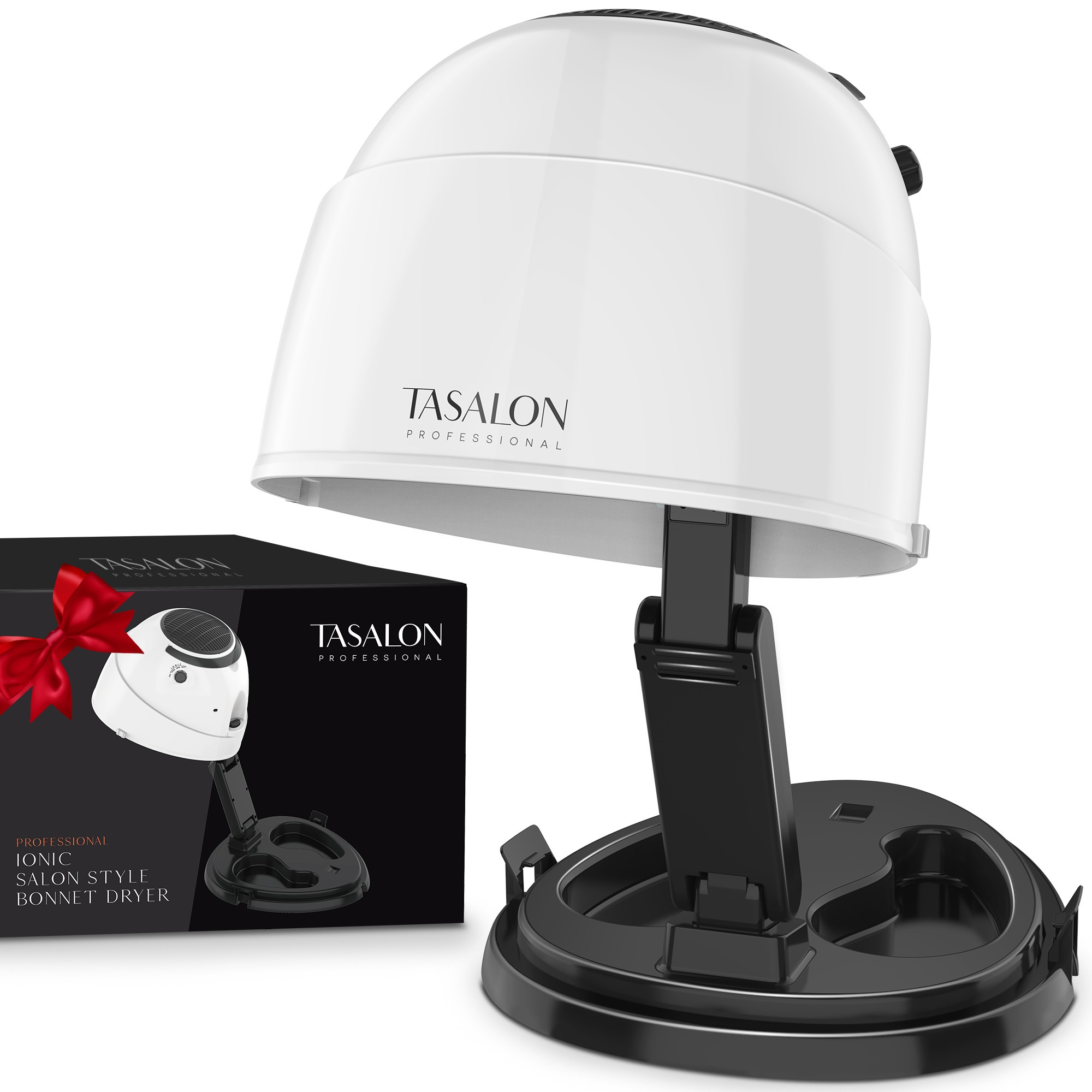 1875W Ionic Hooded Hair Dryer Bonnet with 3 Heating Settings ...
