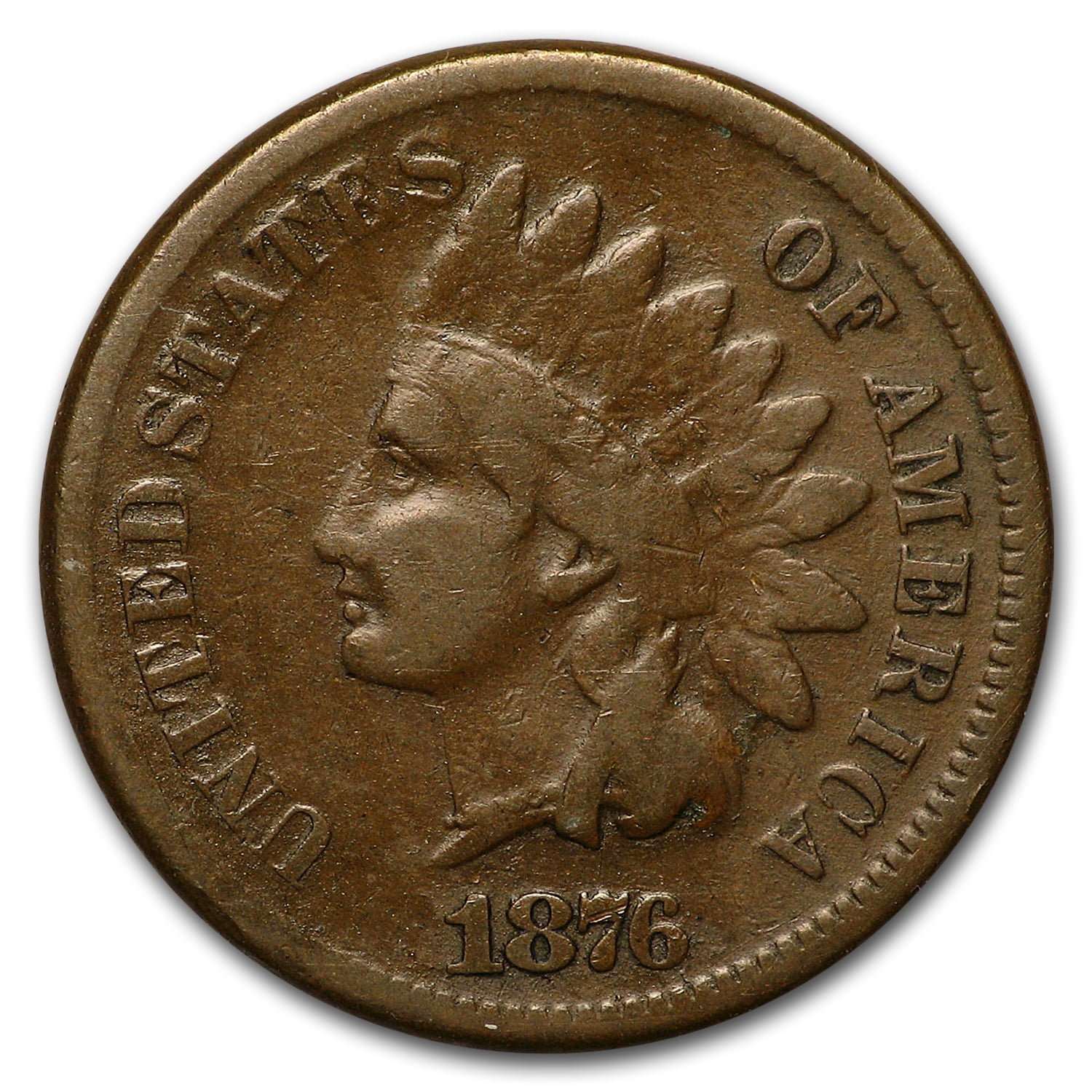 1876 Indian Head Cent VG - Walmart.com