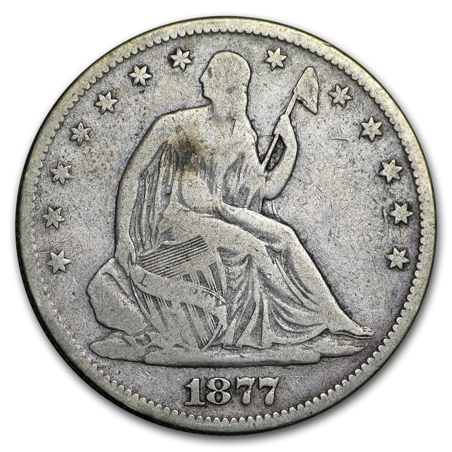 1877 Liberty Seated Half Dollar VG - Walmart.com