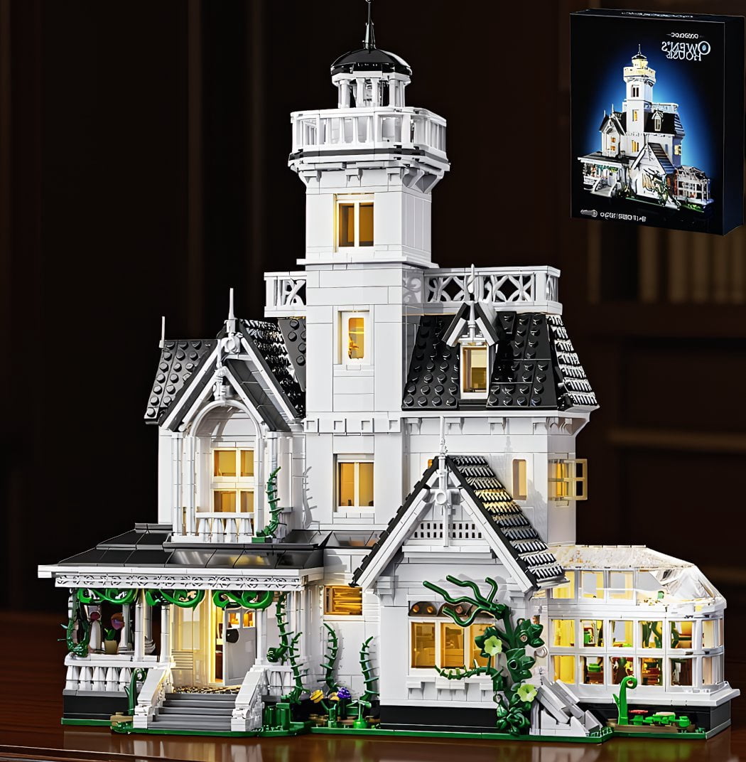 1877 Victorian House Building Blocks Set with LED Light, Architecture ...