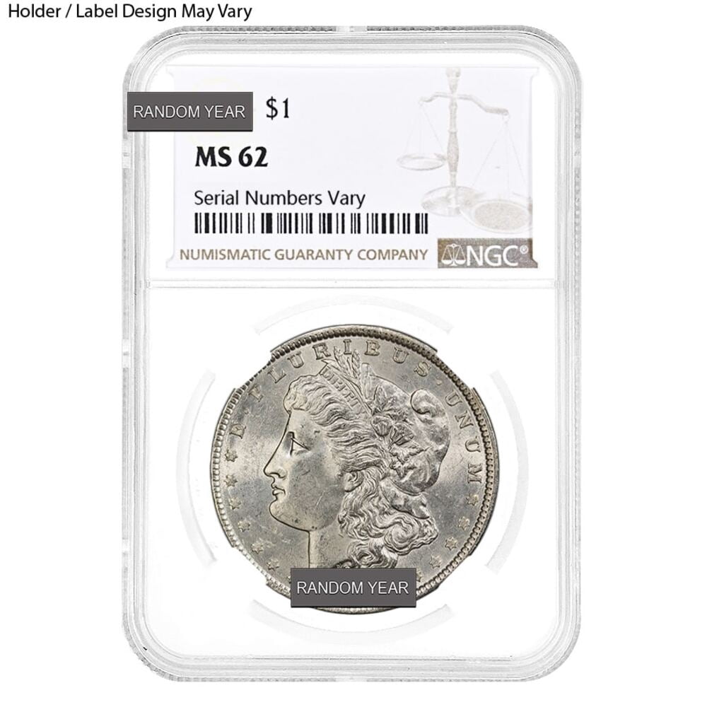1878-1904 Morgan Silver Dollar $1 Coin NGC MS 62 (Random Year ...