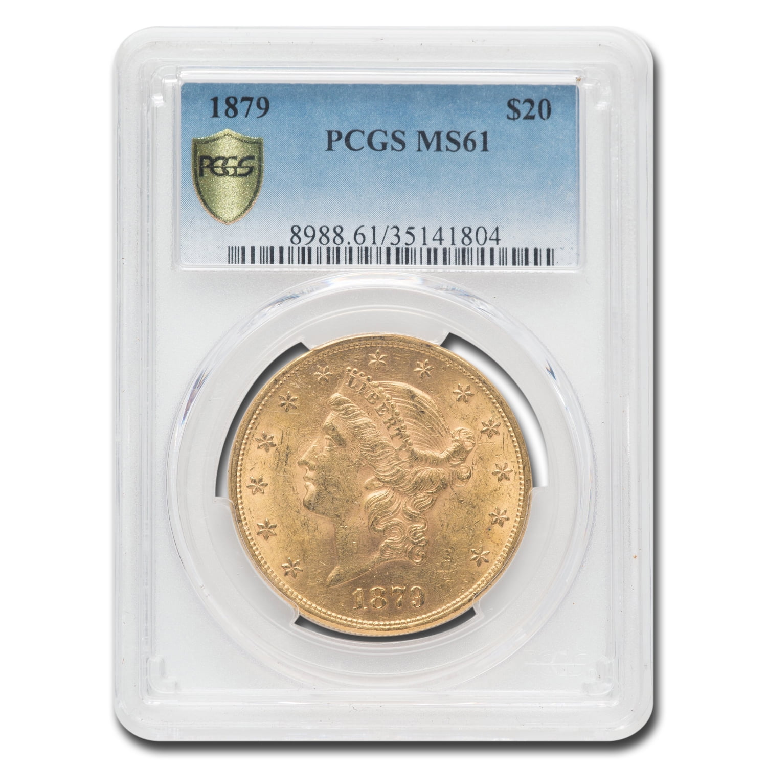 1879 $20 Liberty Gold Double Eagle MS-61 PCGS - Walmart.com