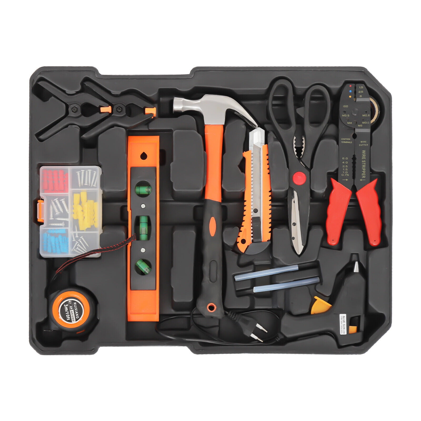 187pcs Household Trolley Case Tool Box Set Hand Tool Kit Mixed Hand ...