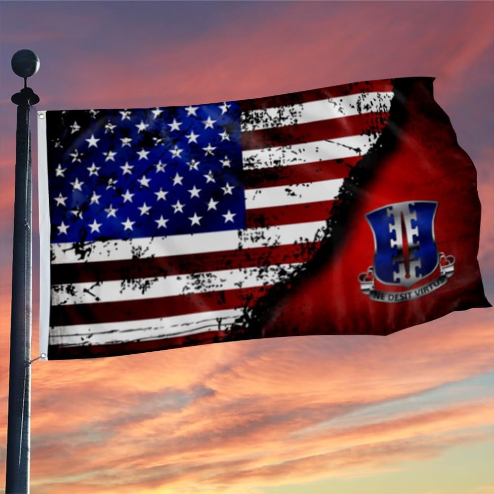 187th Infantry Regiment DUI Stars & Stripes Flag US Military Flag ...