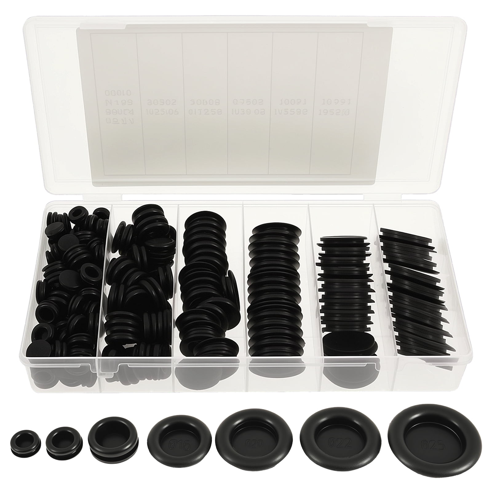 188 Pcs Closed Rubber Grommet Flexible Rubber Grommets Set Firewall Solid Closed Hole Plug ...