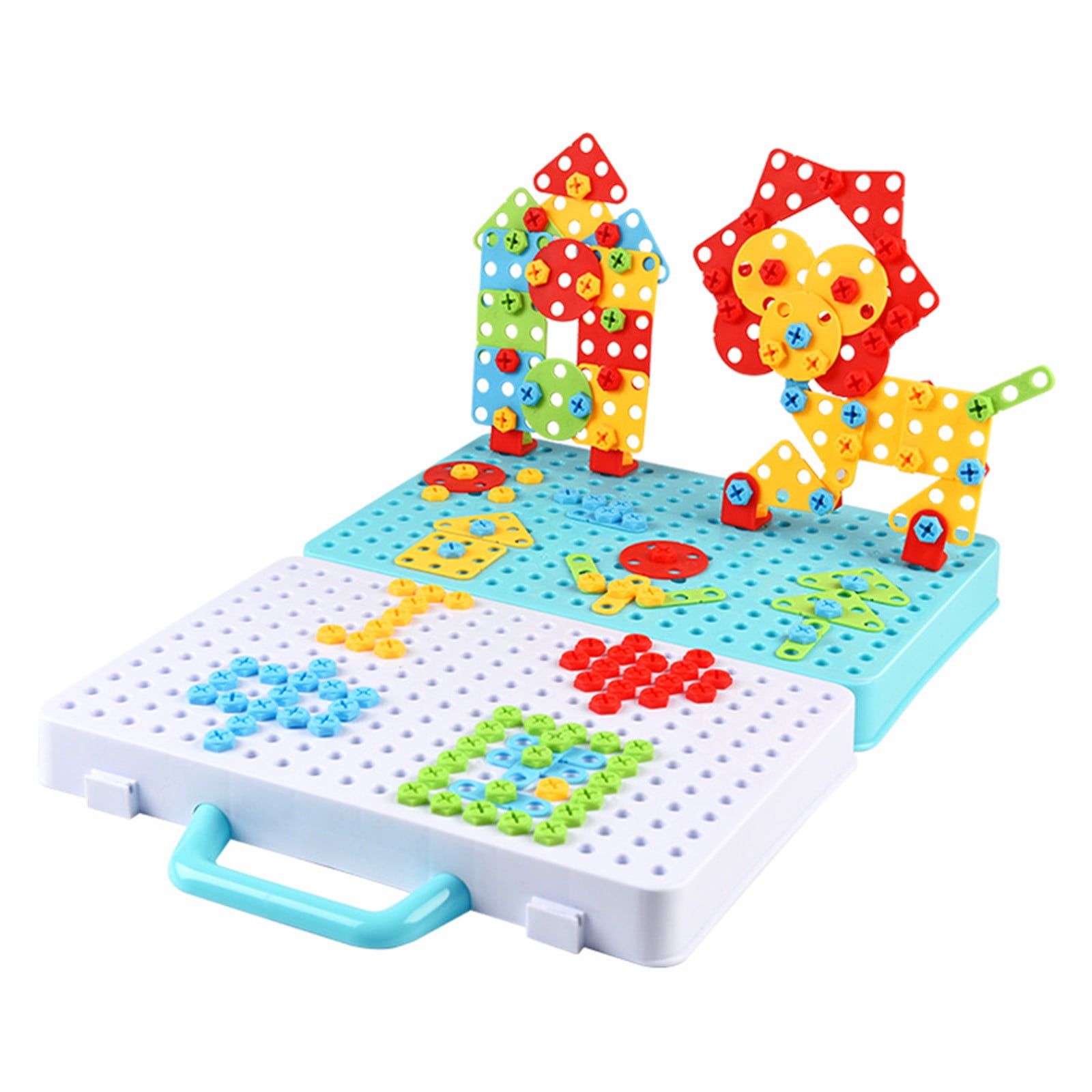 188-Piece Screw & Build Construction Toy Set - STEM Educational ...