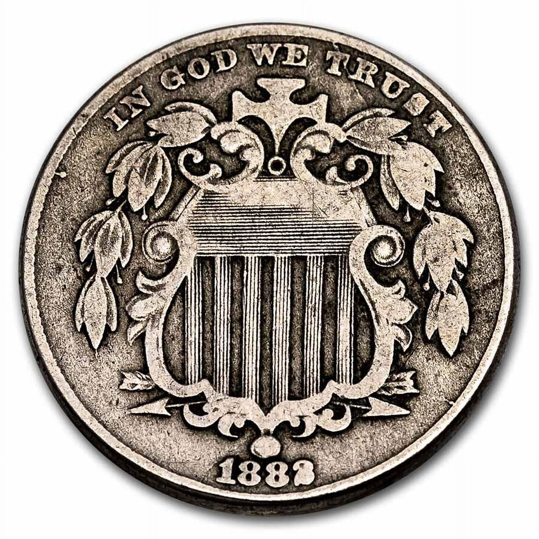 1882 Shield Nickel Fine - Walmart.com