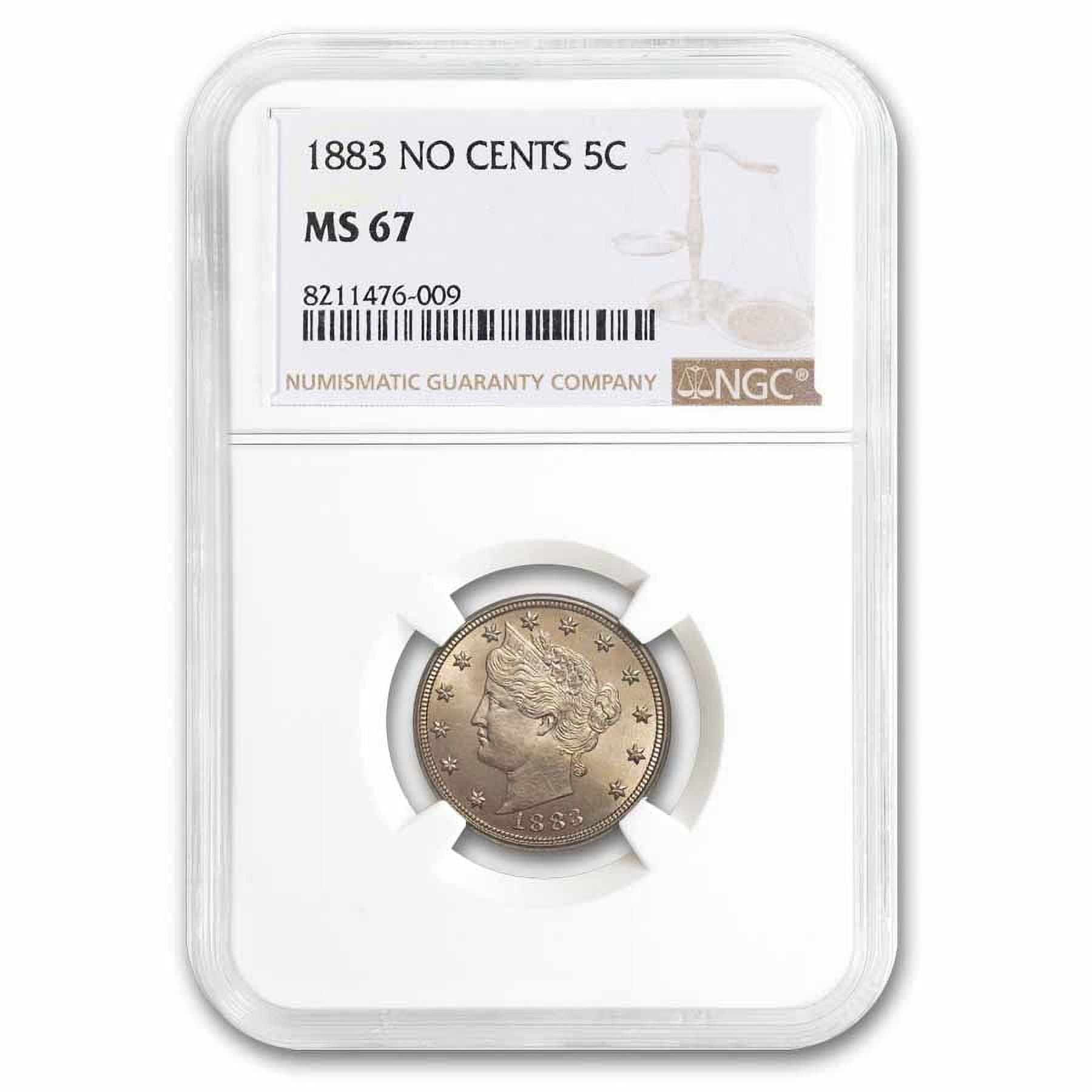 1883 Liberty Head V Nickel MS-67 NGC (No Cents) - Walmart.com