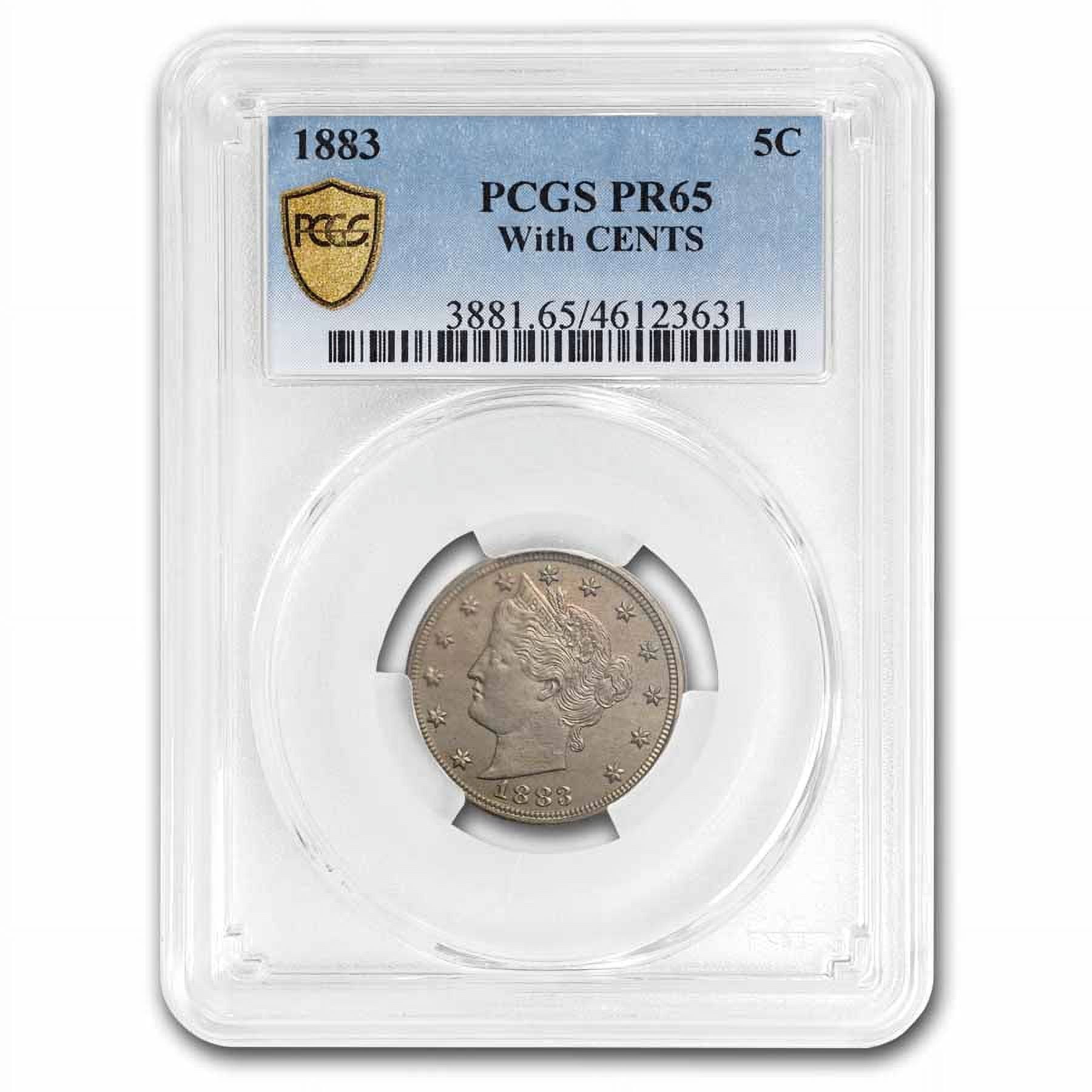 1883 Liberty Head V Nickel PR-65 PCGS (Cents) - Walmart.com