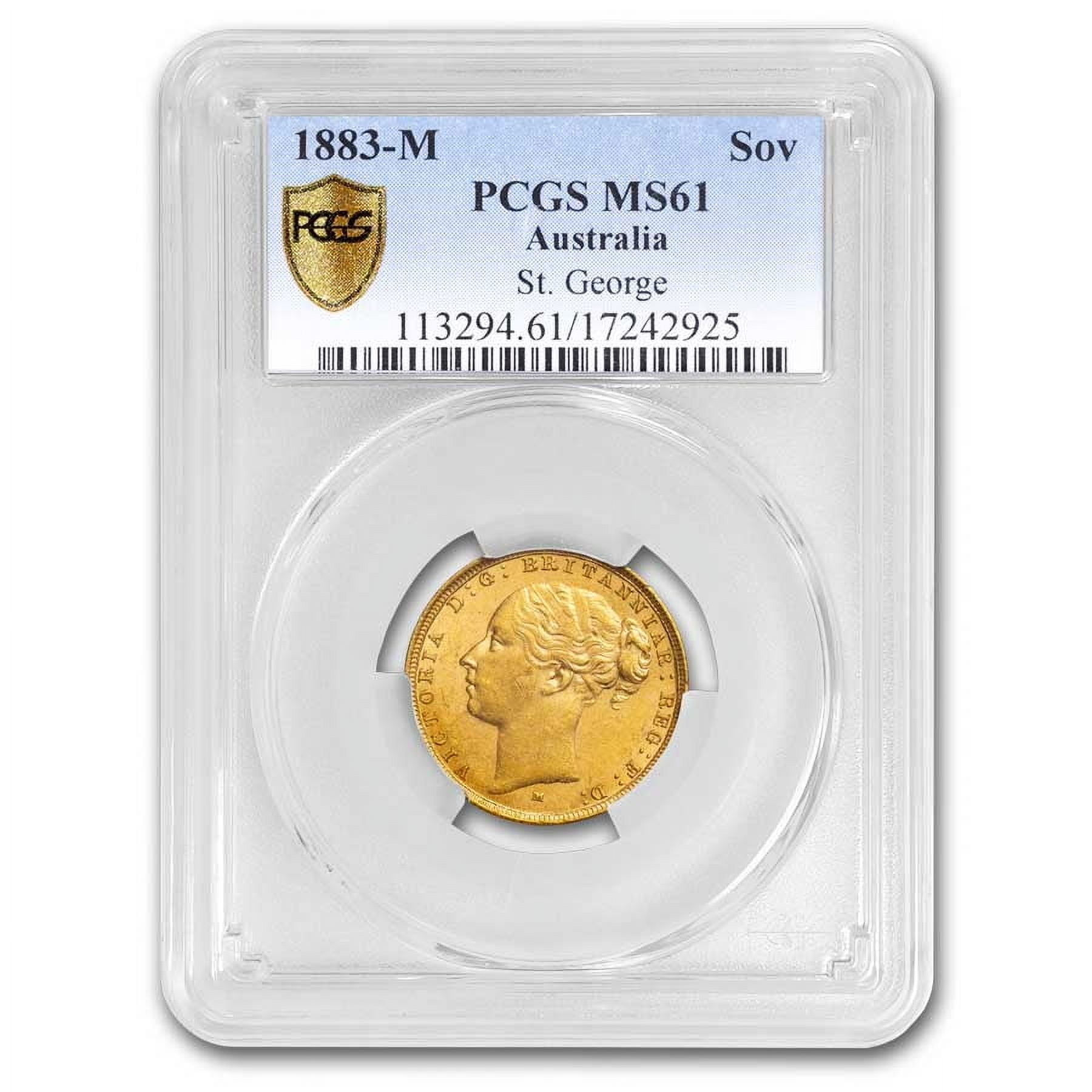 1883-M Australia Gold Sovereign Young Victoria MS-61 PCGS - Walmart.com
